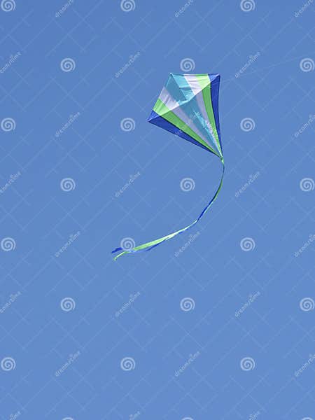 Kite Flying, Blue sky stock image. Image of child, coloured - 13799975