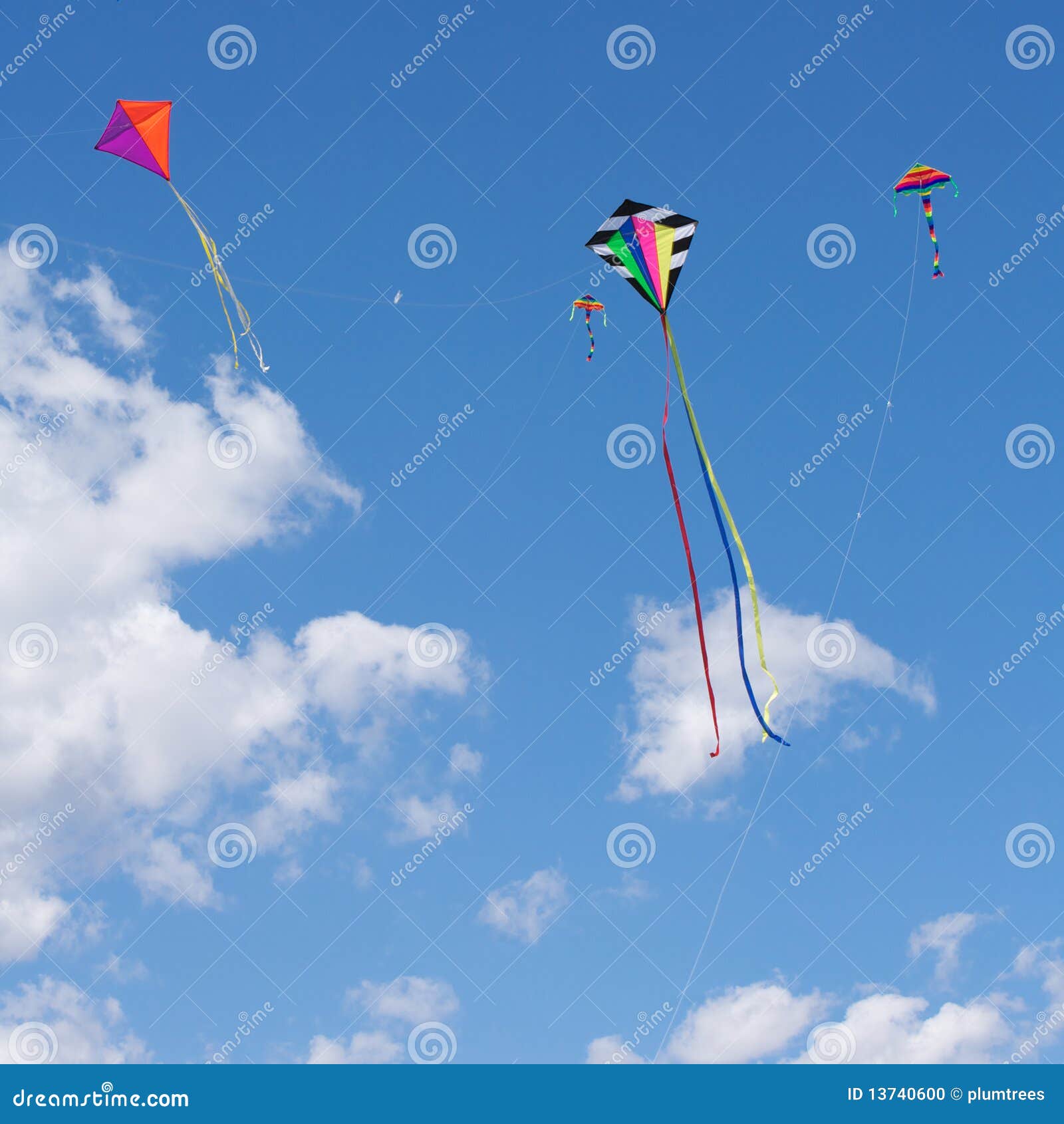 Kite Flying Fun for Children Stock Photo - Image of enjoying, bound ...