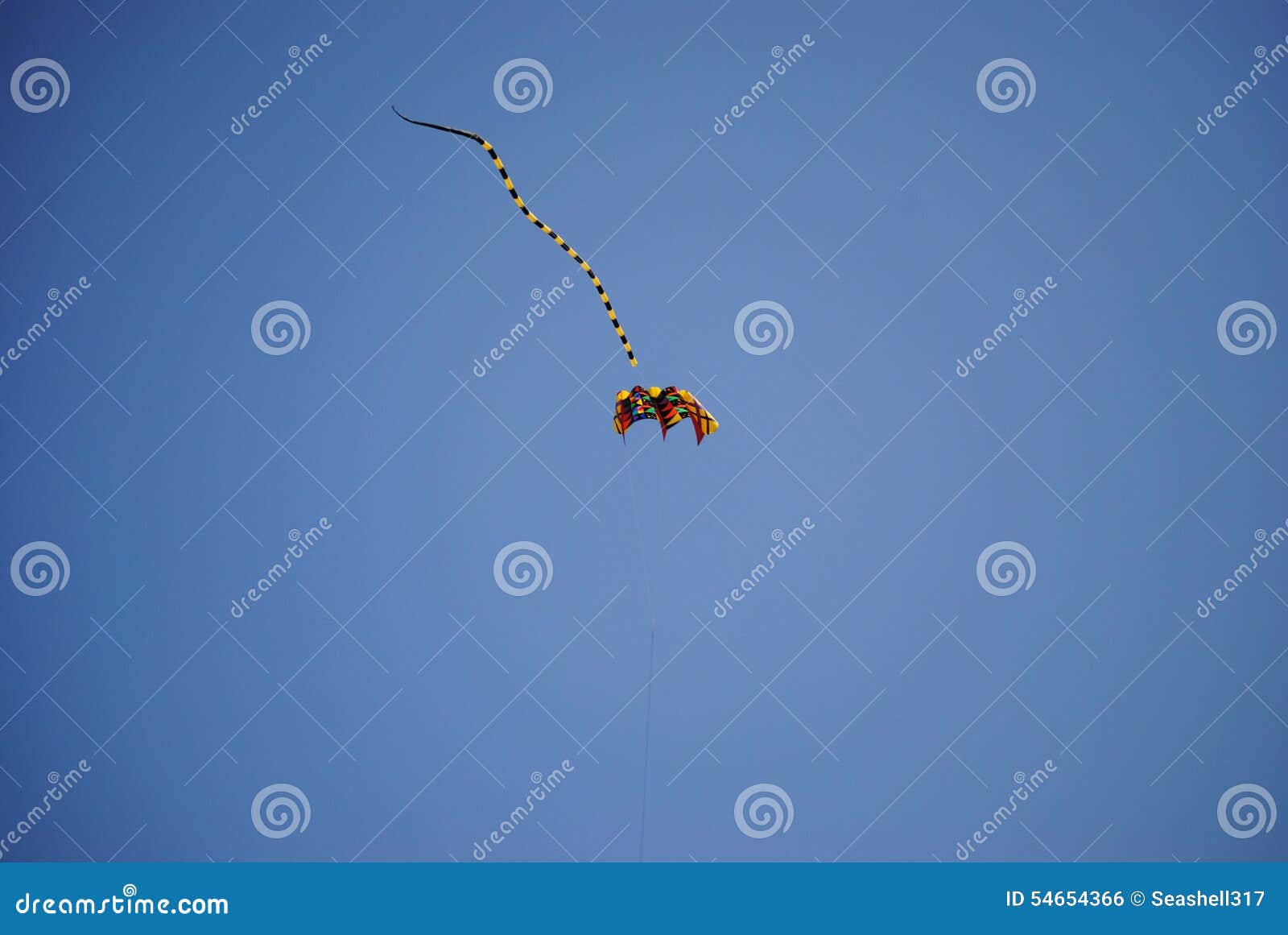Kite Flying High in the Air Stock Photo - Image of wind, nylon: 54654366