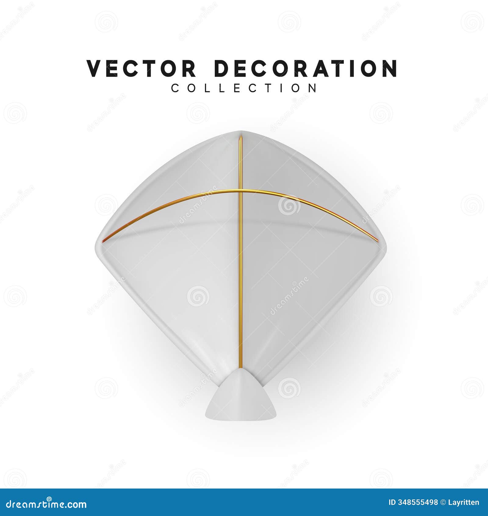 Kite Flying Realistic Isolated Vector Graphics Stock Illustration ...