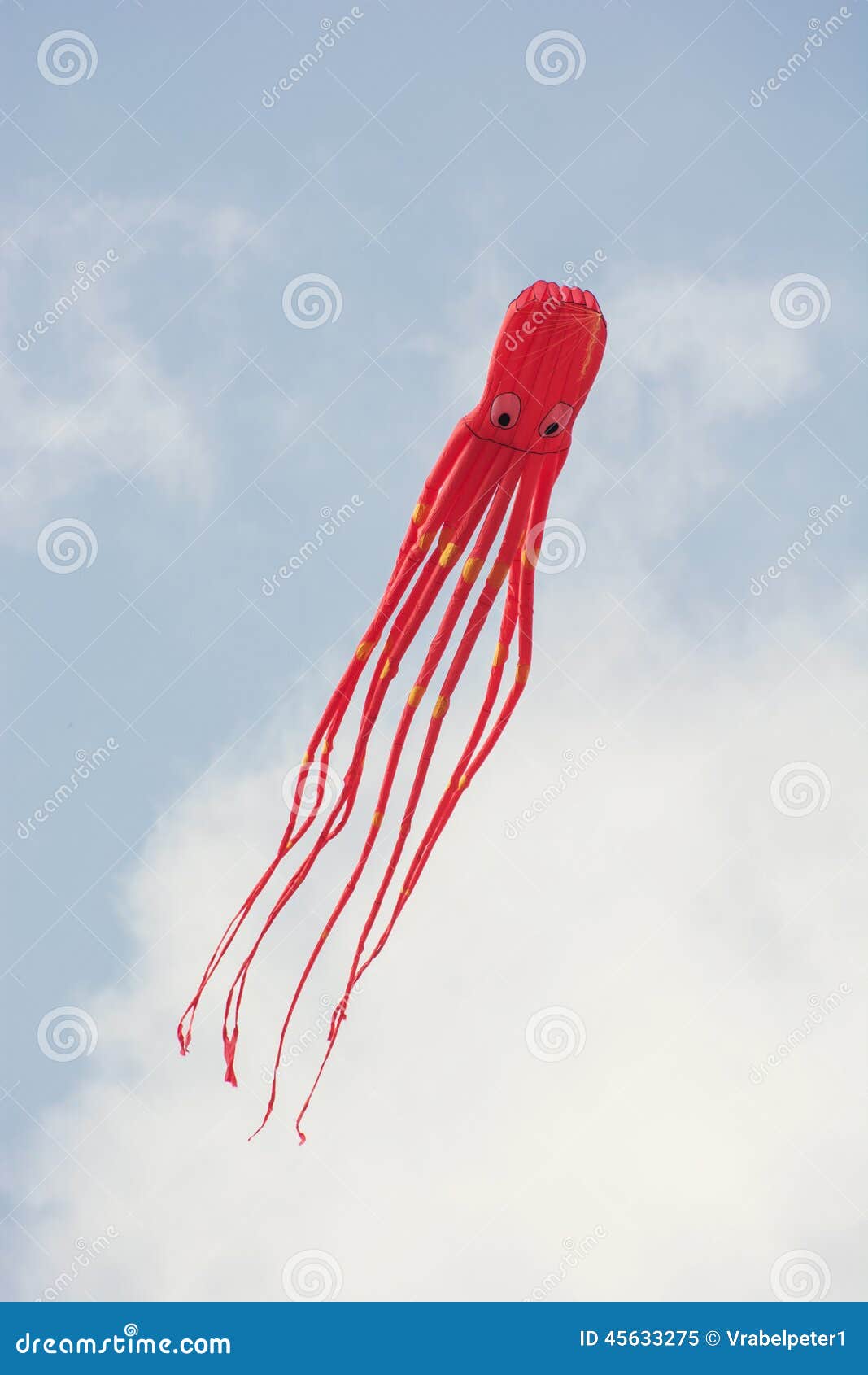 Kite Flying - Shape of Octopus Stock Image - Image of playful, action ...