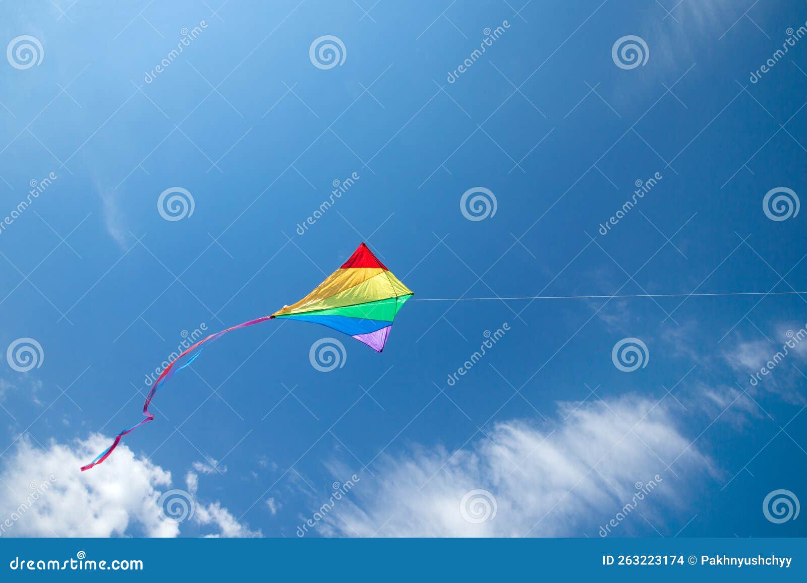 Kite flying in the sky stock photo. Image of freedom - 263223174