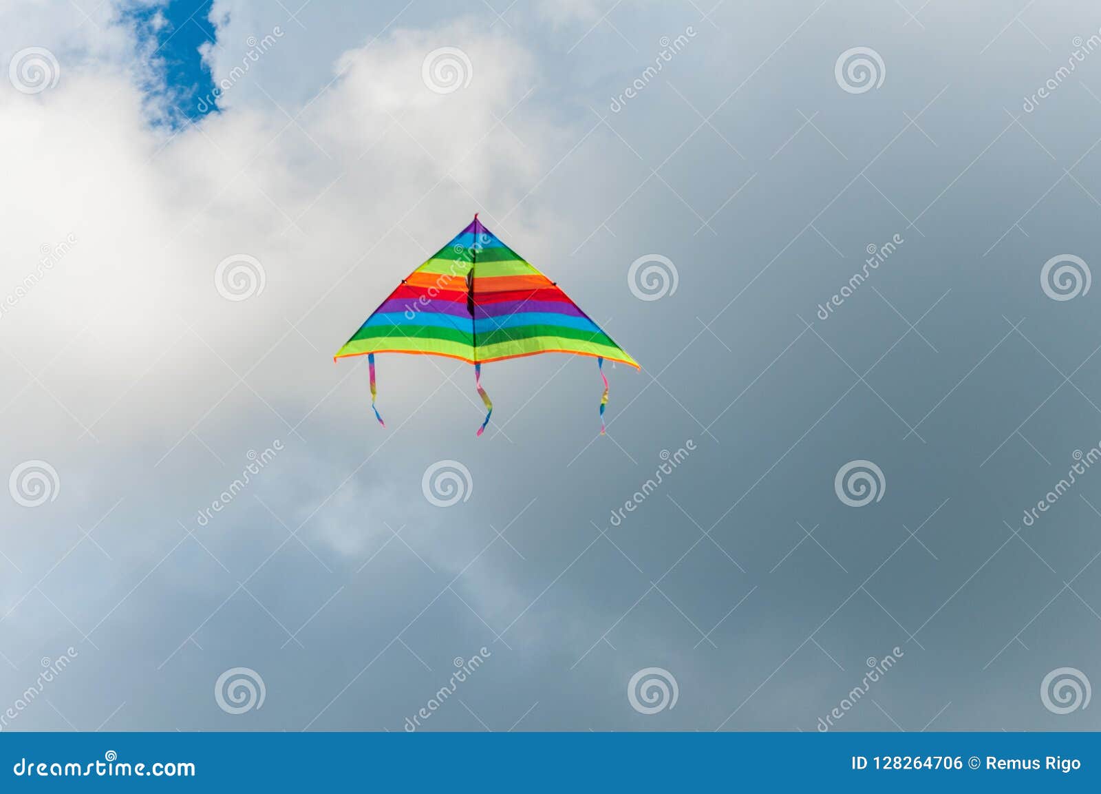 Kite flying in the sky stock photo. Image of travel - 128264706