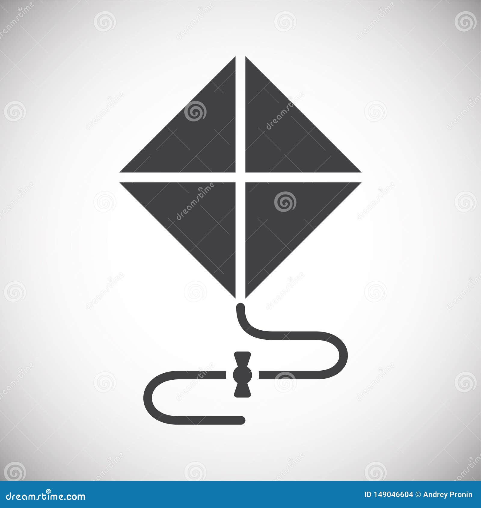 Kite Icon on Black Background for Graphic and Web Design. Simple Vector ...