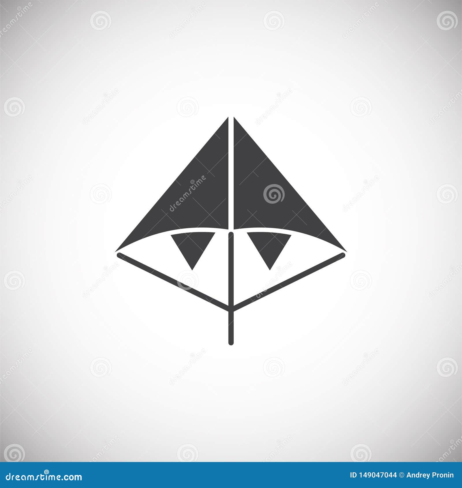 Kite Icon on Black Background for Graphic and Web Design. Simple Vector ...