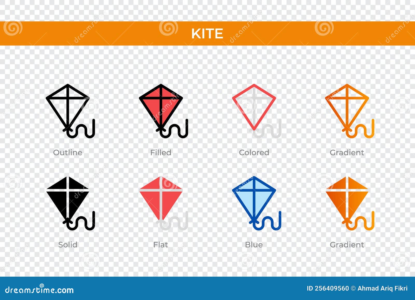 Kite Icon in Different Style. Kite Vector Icons Designed in Outline ...
