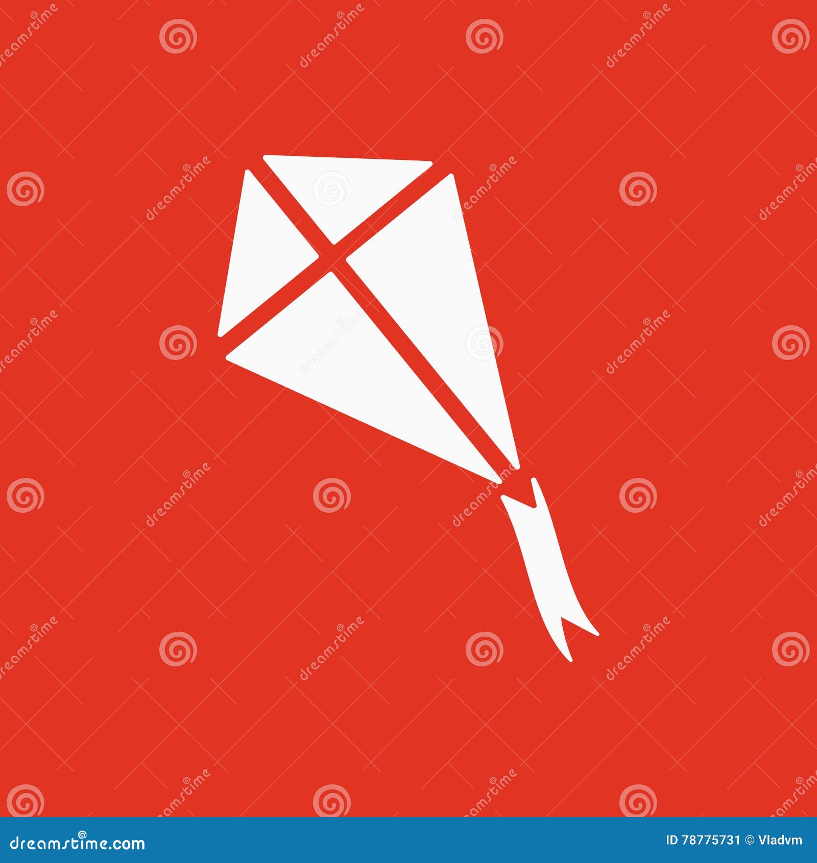 The kite icon. Kite symbol stock vector. Illustration of symbol - 78775731
