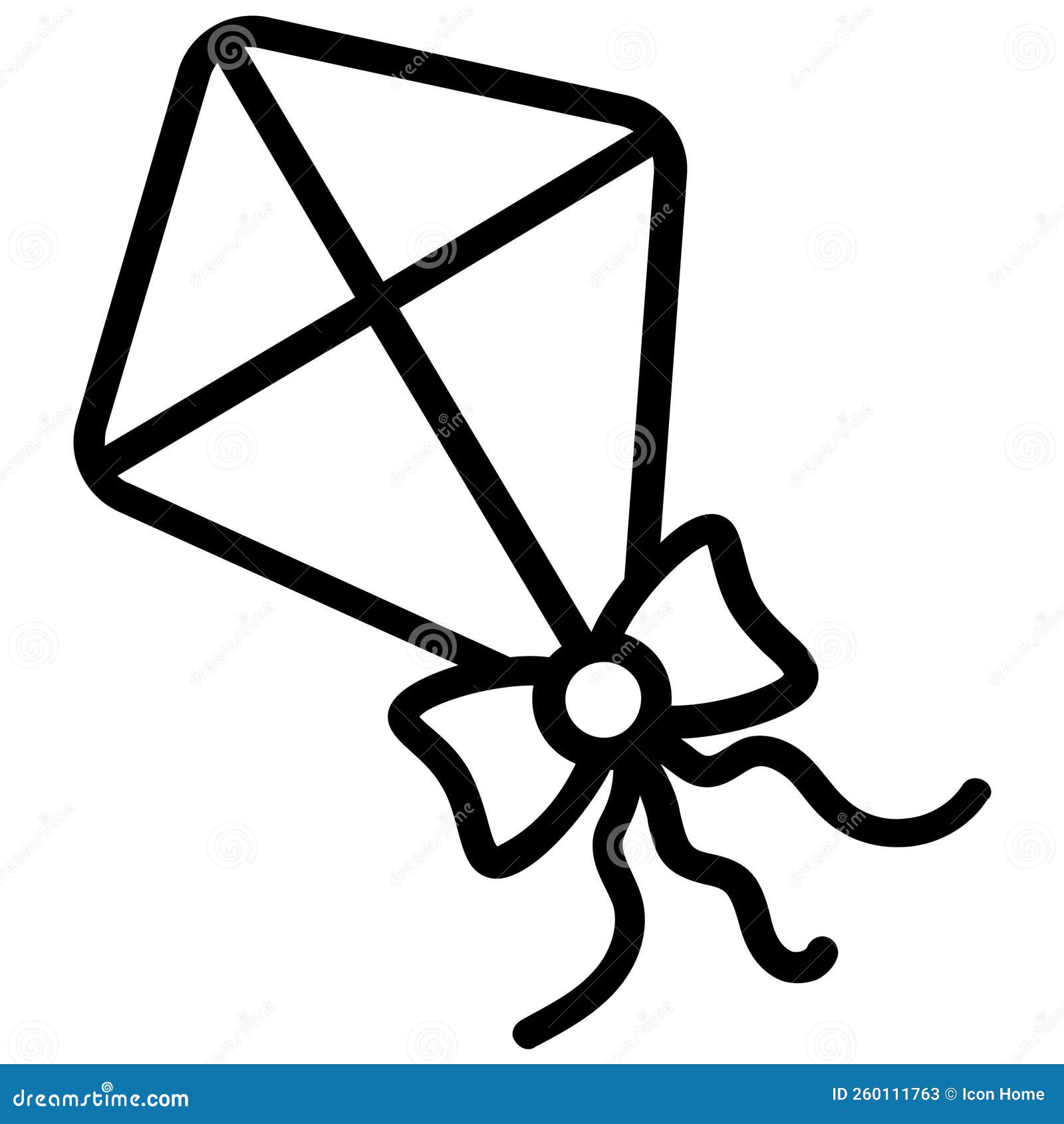 Kite icon, line icon stock vector. Illustration of childhood - 260111763