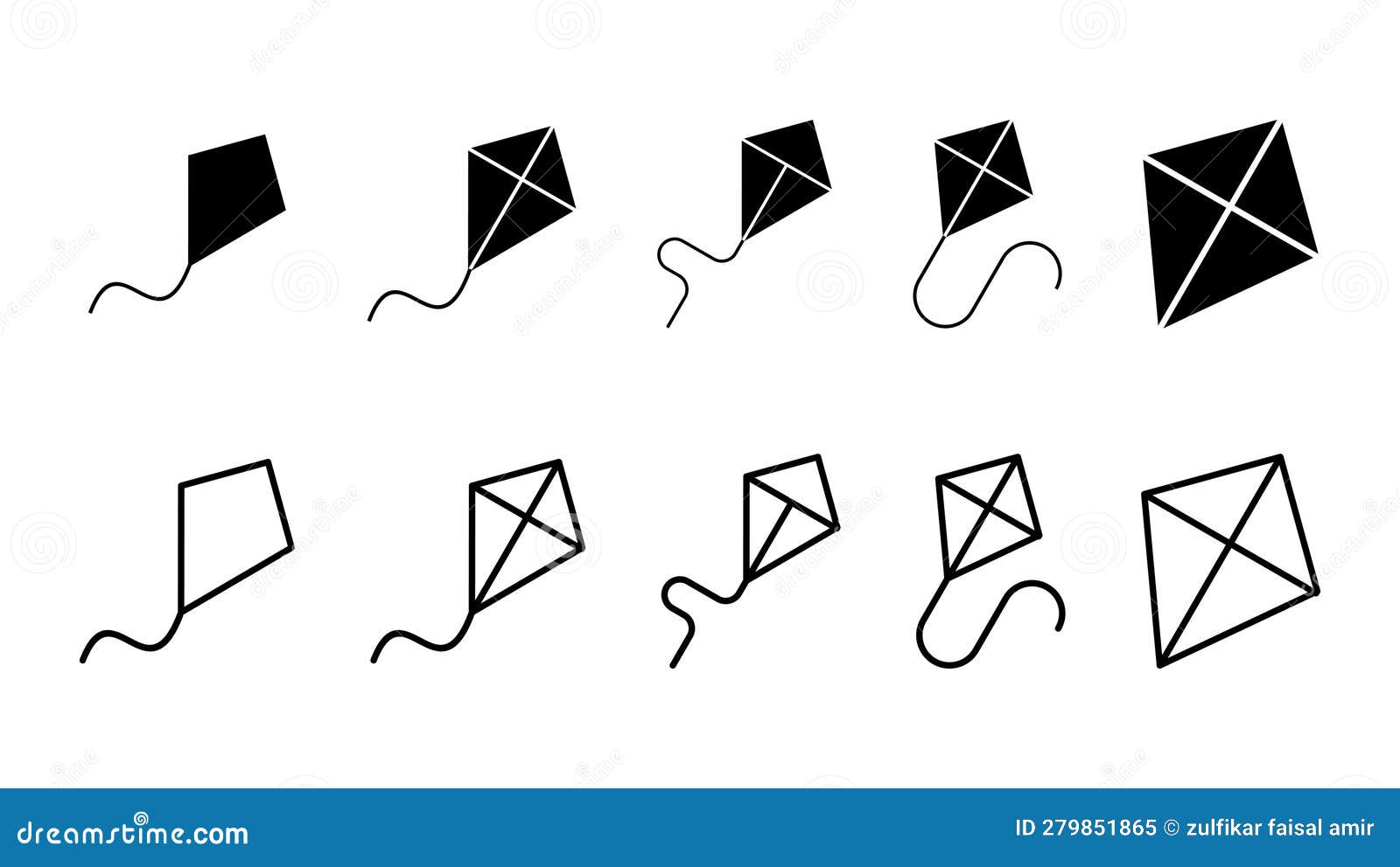 Kite Icon . Kite Vector Icon Stock Vector - Illustration of wind, paper ...