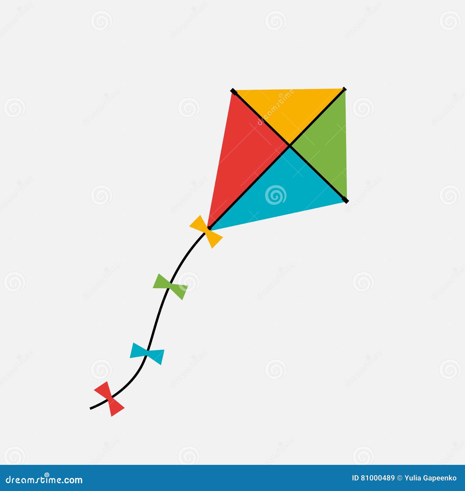 Kite Icon In Cartoon Style Isolated On White Background. Bird Symbol ...