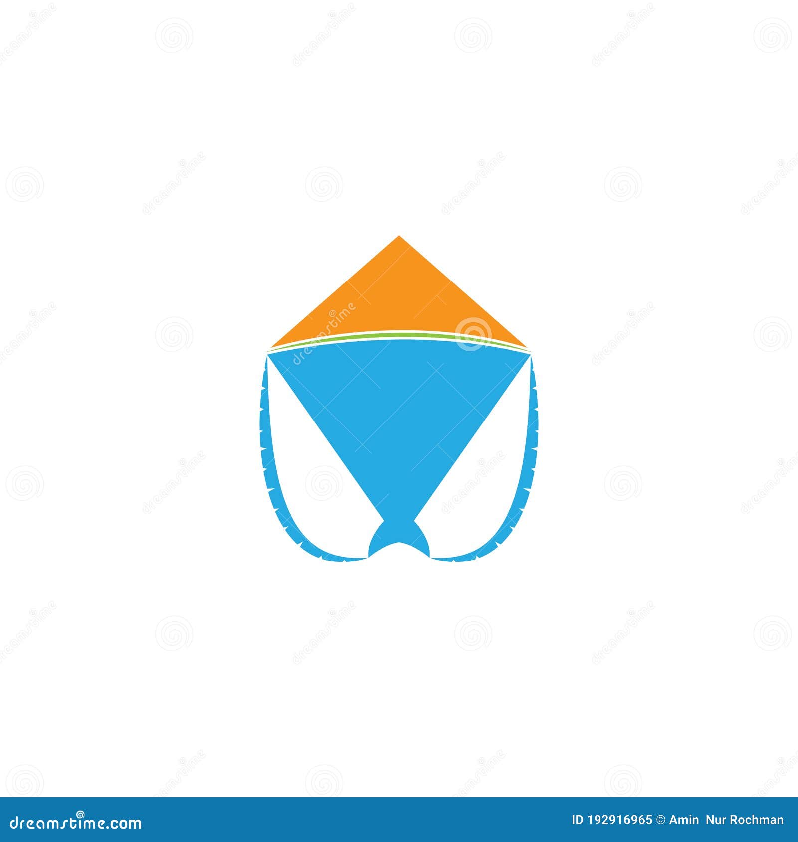 Kite illustration logo stock vector. Illustration of flight - 192916965