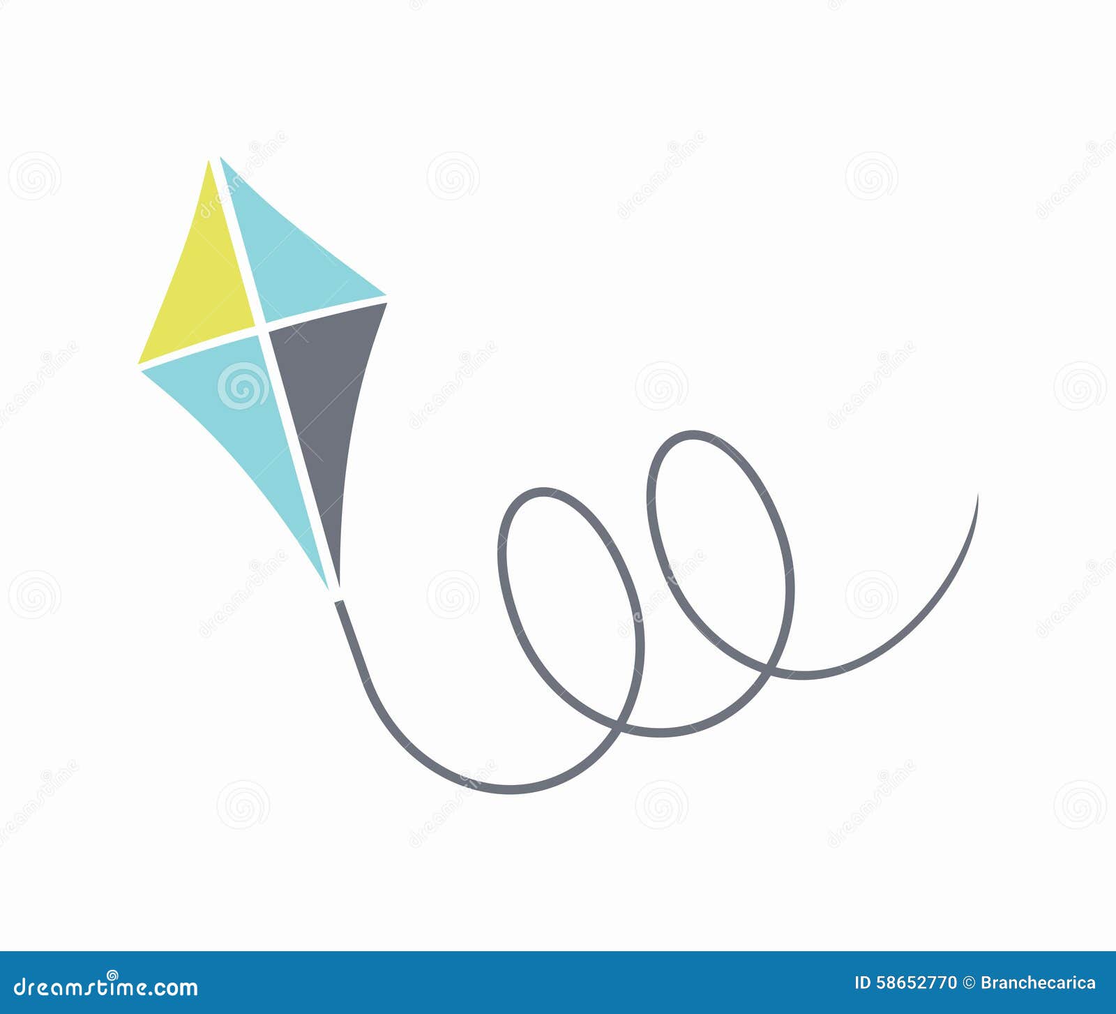 Kite illustration stock illustration. Illustration of cartoon - 58652770
