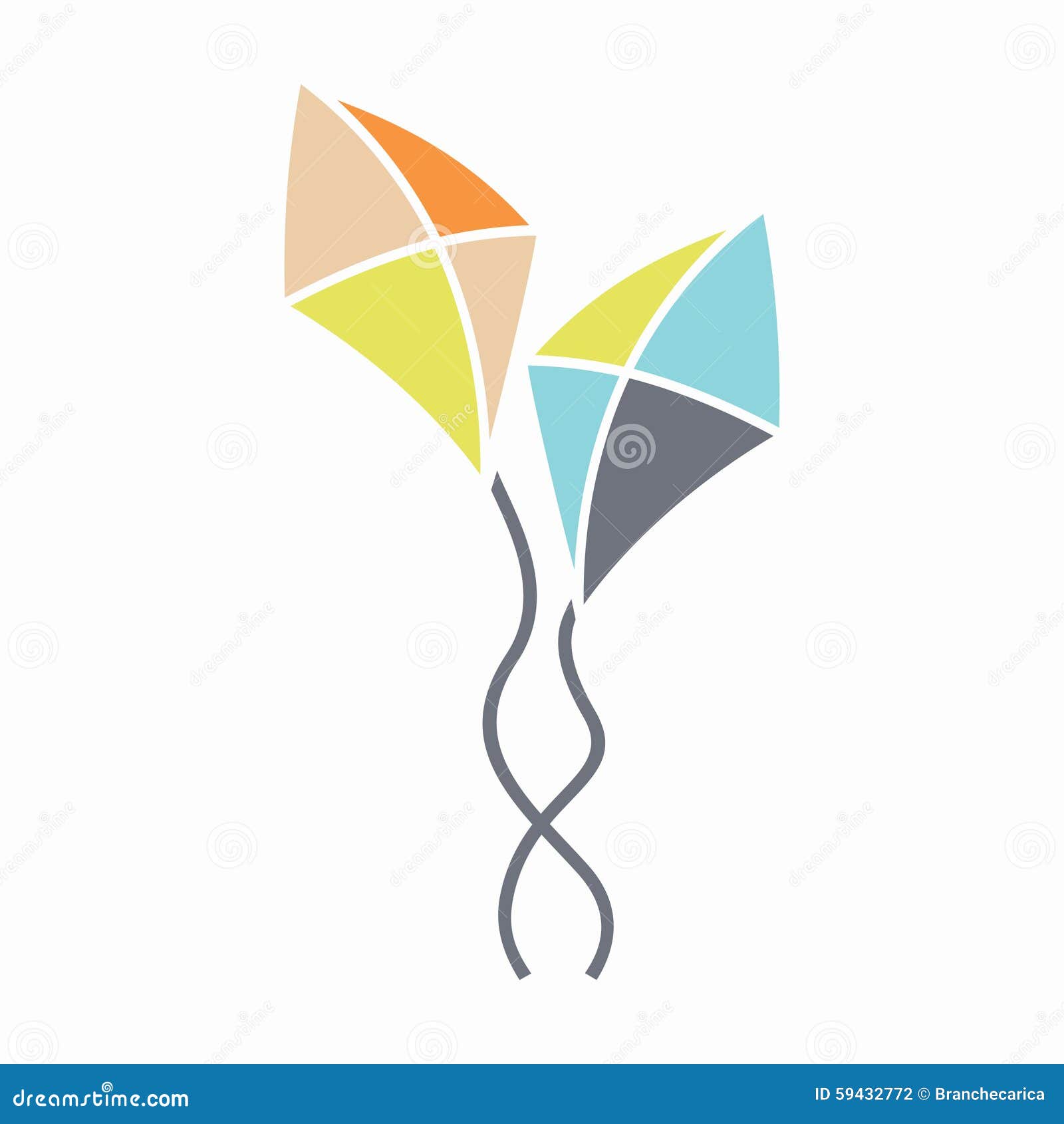 Kite illustration stock illustration. Illustration of cartoon - 59432772