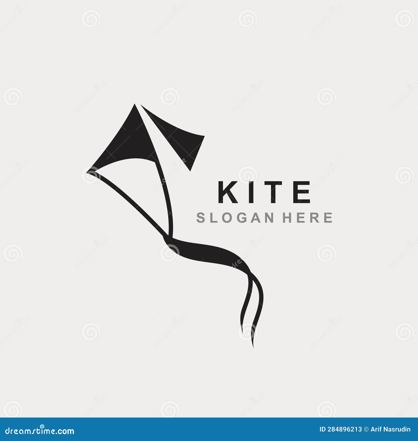 Kite Logo Design, Flying Paper Kite Flat Illustration Vector Company ...