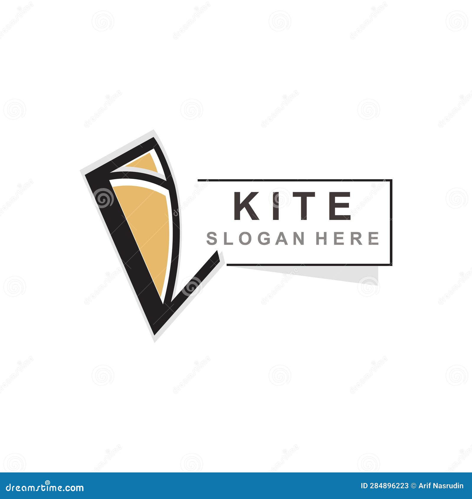 Kite Logo Design, Flying Paper Kite Flat Illustration Vector Company ...