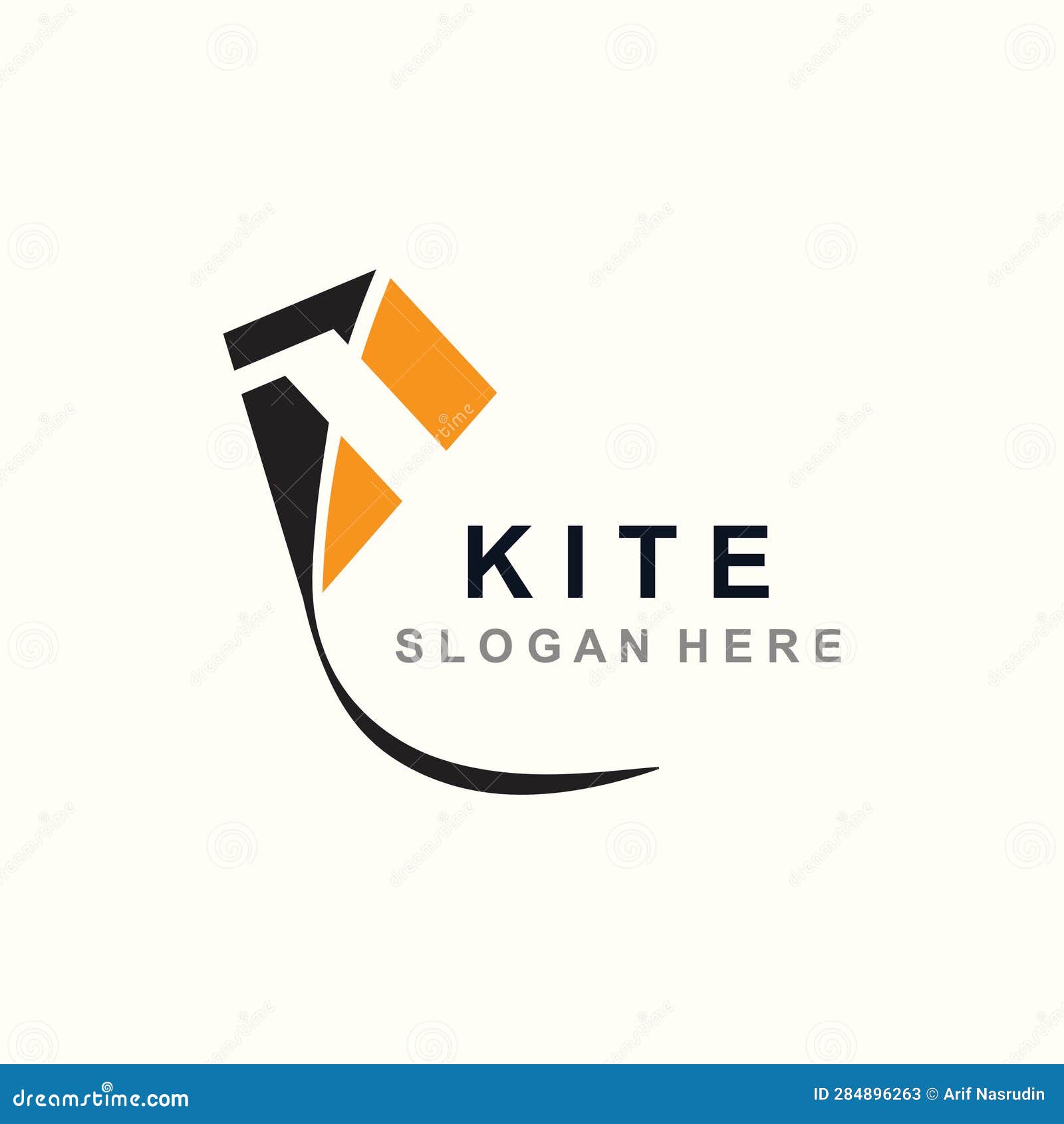 Kite Logo Design, Flying Paper Kite Flat Illustration Vector Company ...