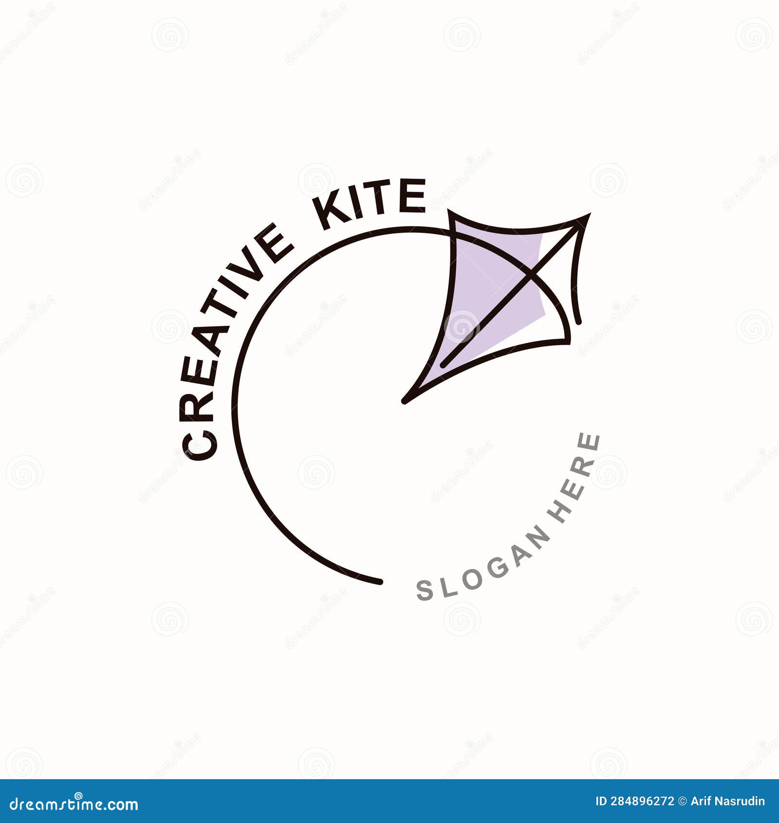 Kite Logo Design, Flying Paper Kite Flat Illustration Vector Company ...