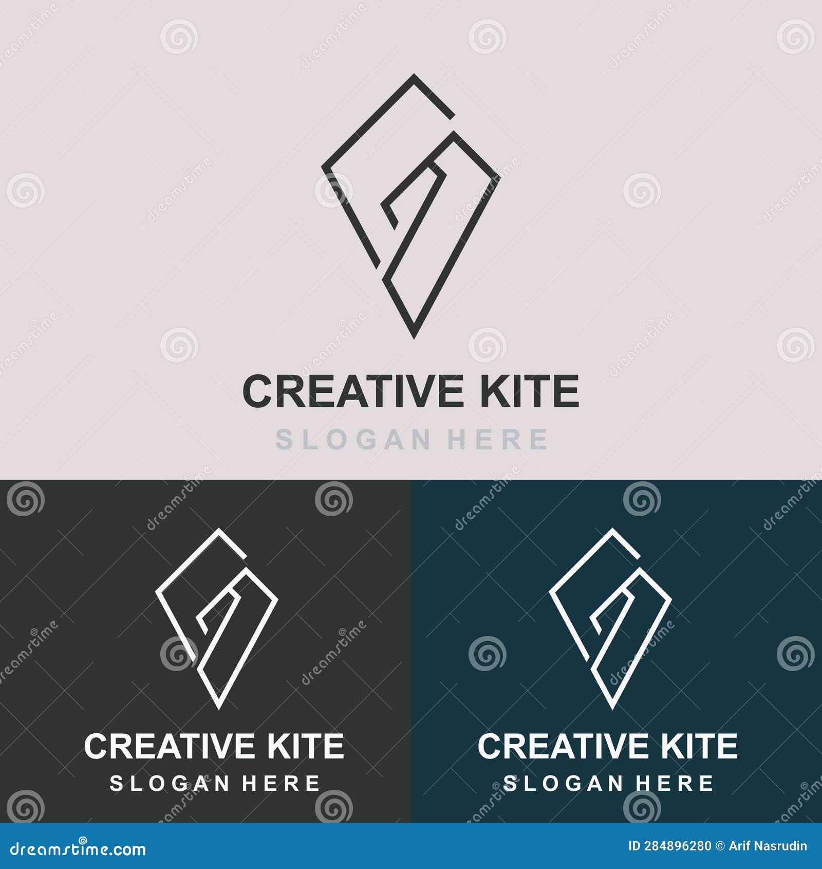 Kite Logo Design, Flying Paper Kite Flat Illustration Vector Company ...