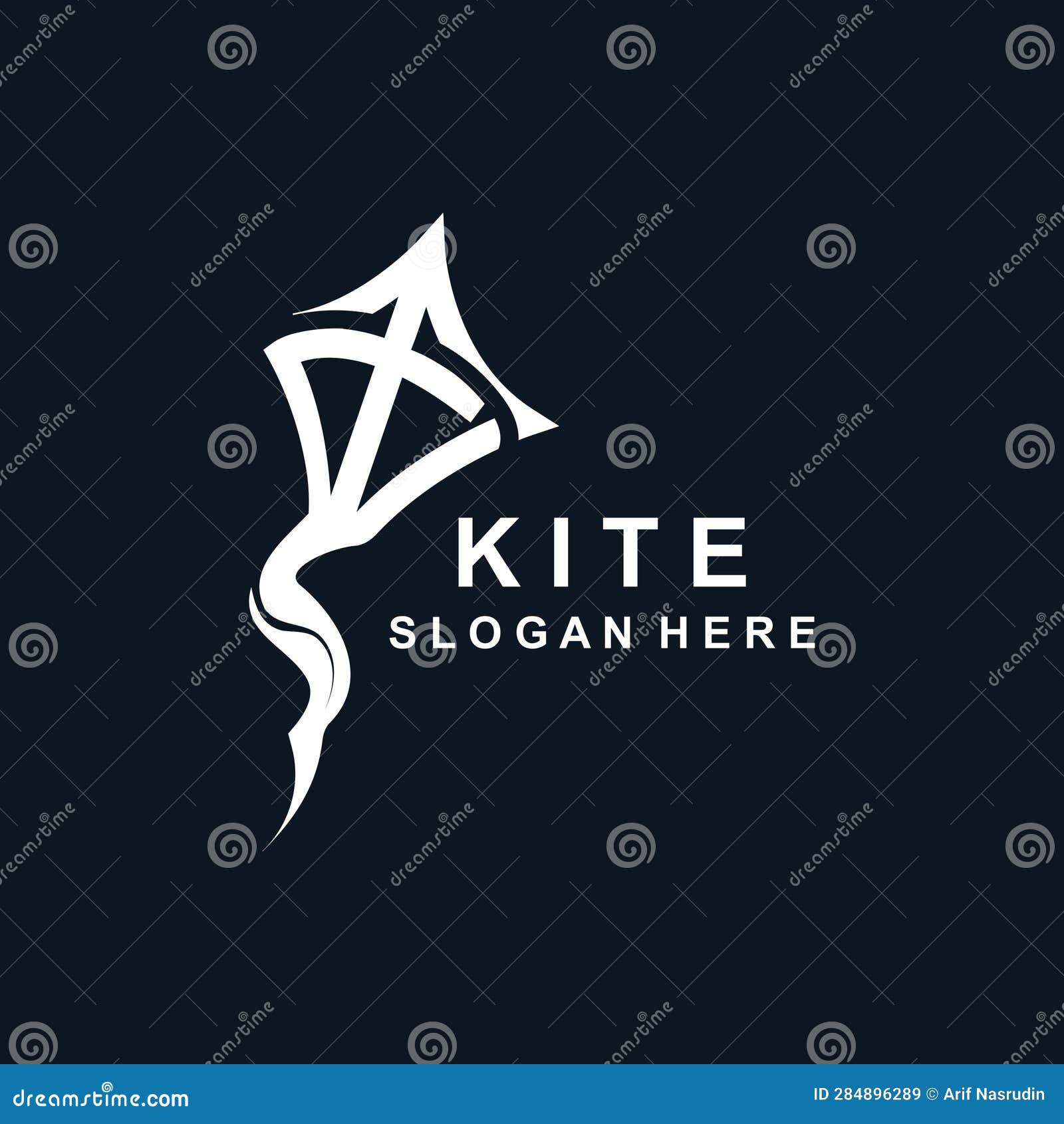 Kite Logo Design, Flying Paper Kite Flat Illustration Vector Company ...