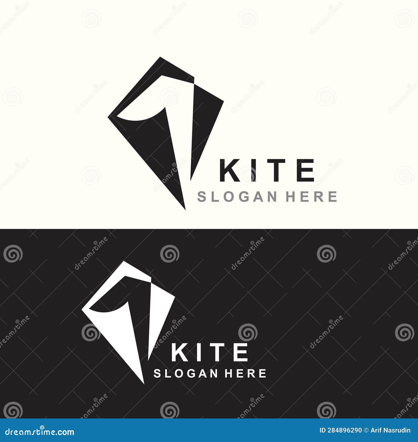 Kite Logo Design, Flying Paper Kite Flat Illustration Vector Company ...