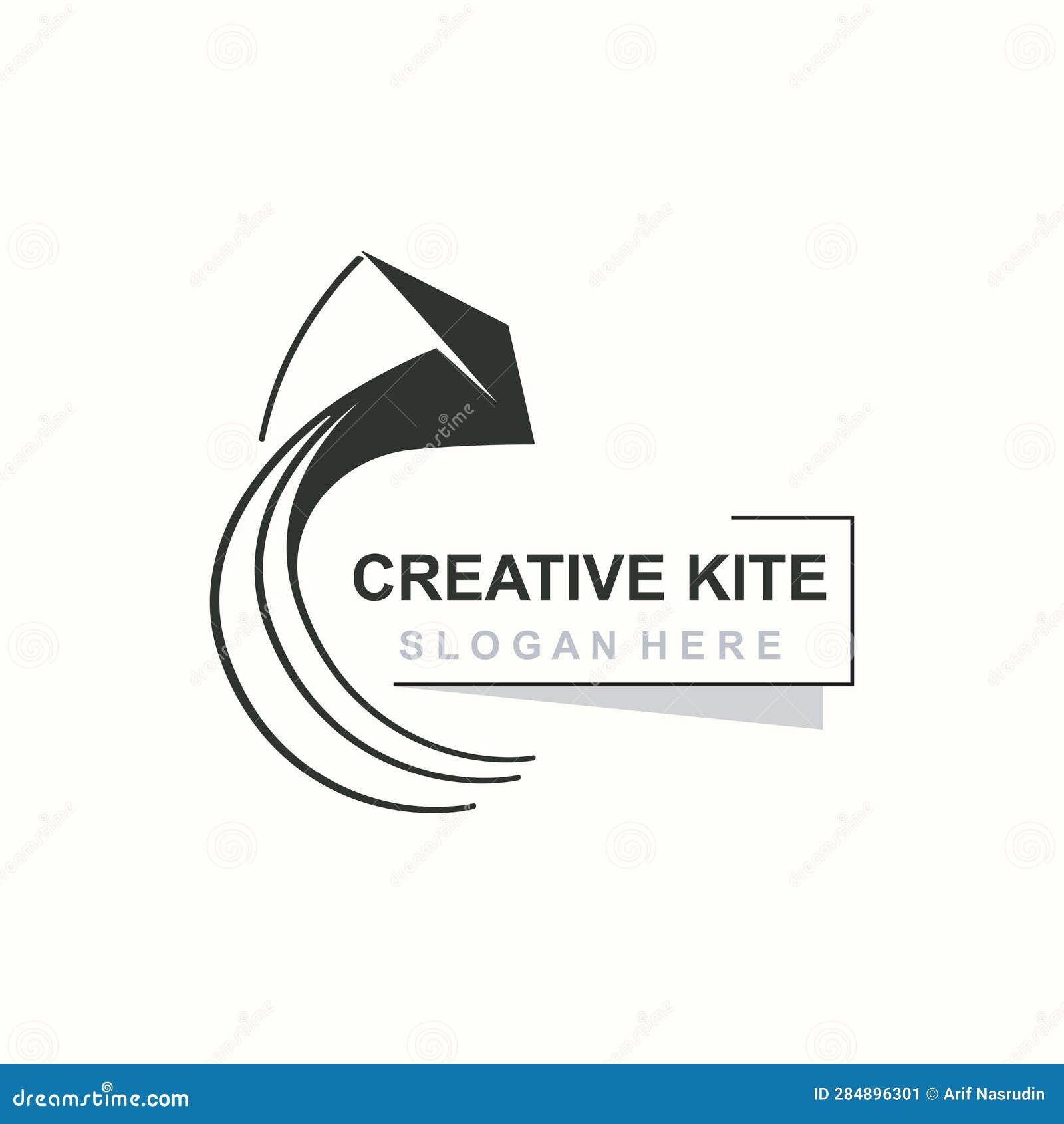 Kite Logo Design, Flying Paper Kite Flat Illustration Vector Company ...