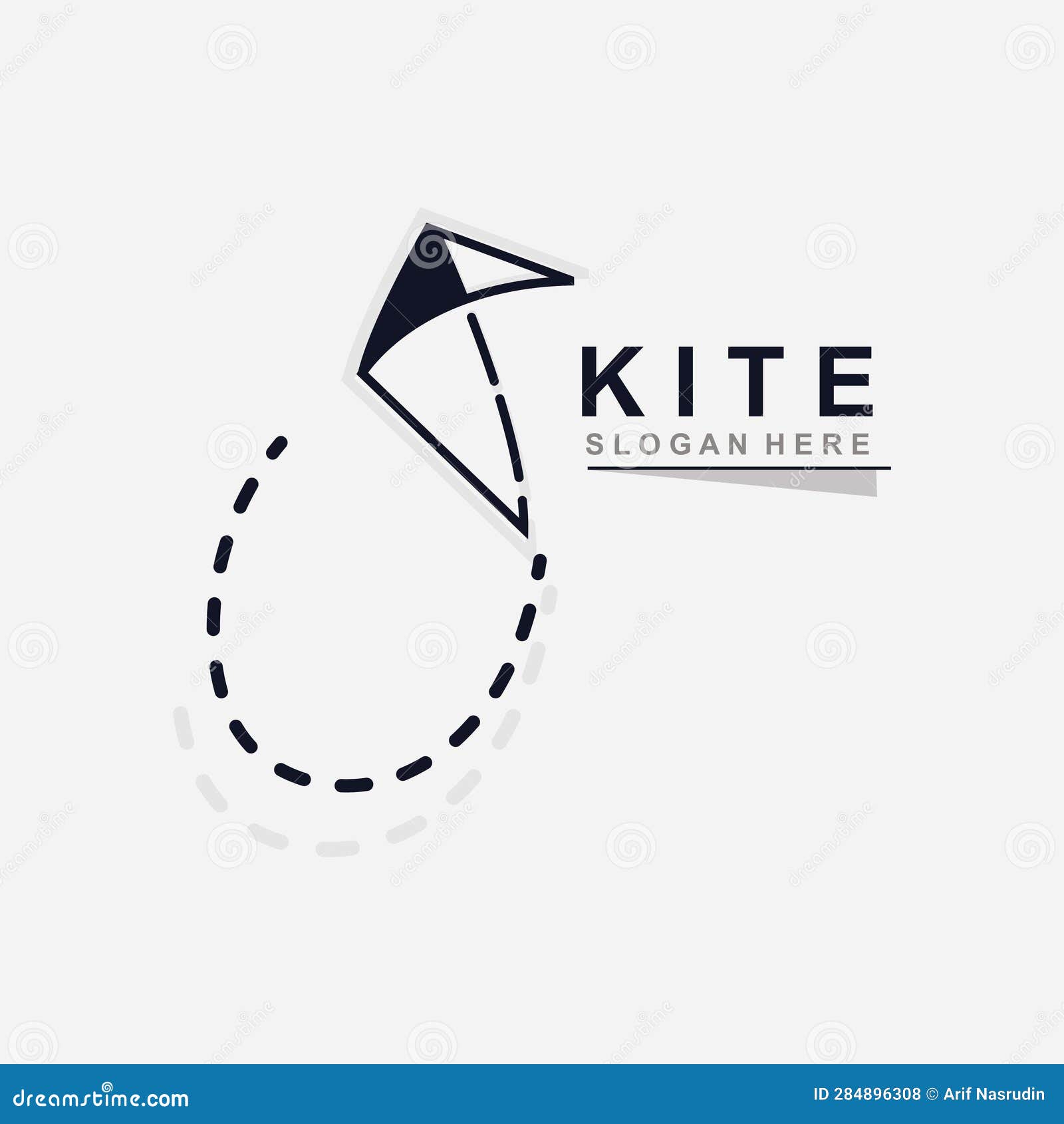 Kite Logo Design, Flying Paper Kite Flat Illustration Vector Company ...