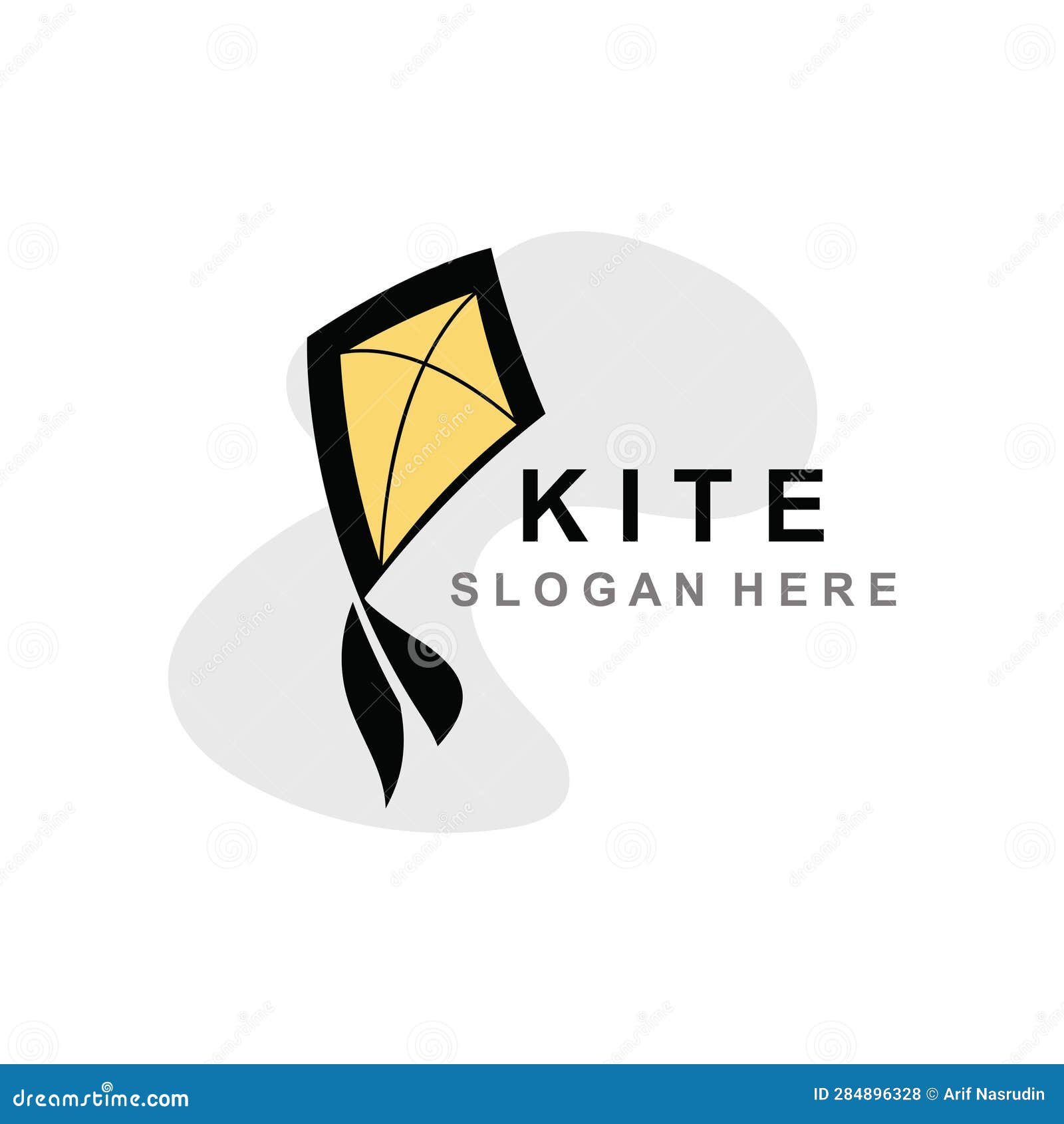 Kite Logo Design, Flying Paper Kite Flat Illustration Vector Company ...