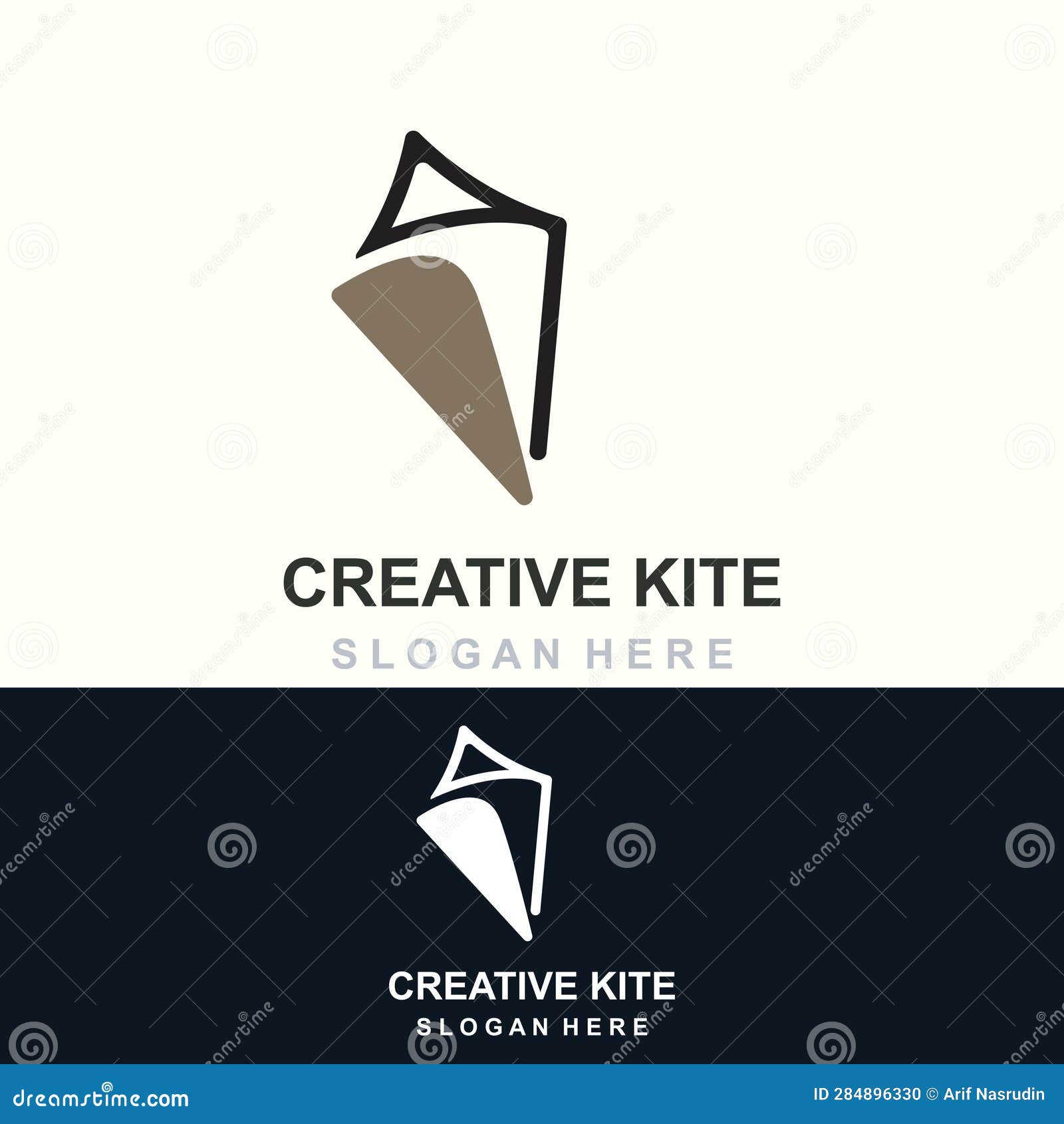 Kite Logo Design, Flying Paper Kite Flat Illustration Vector Company ...