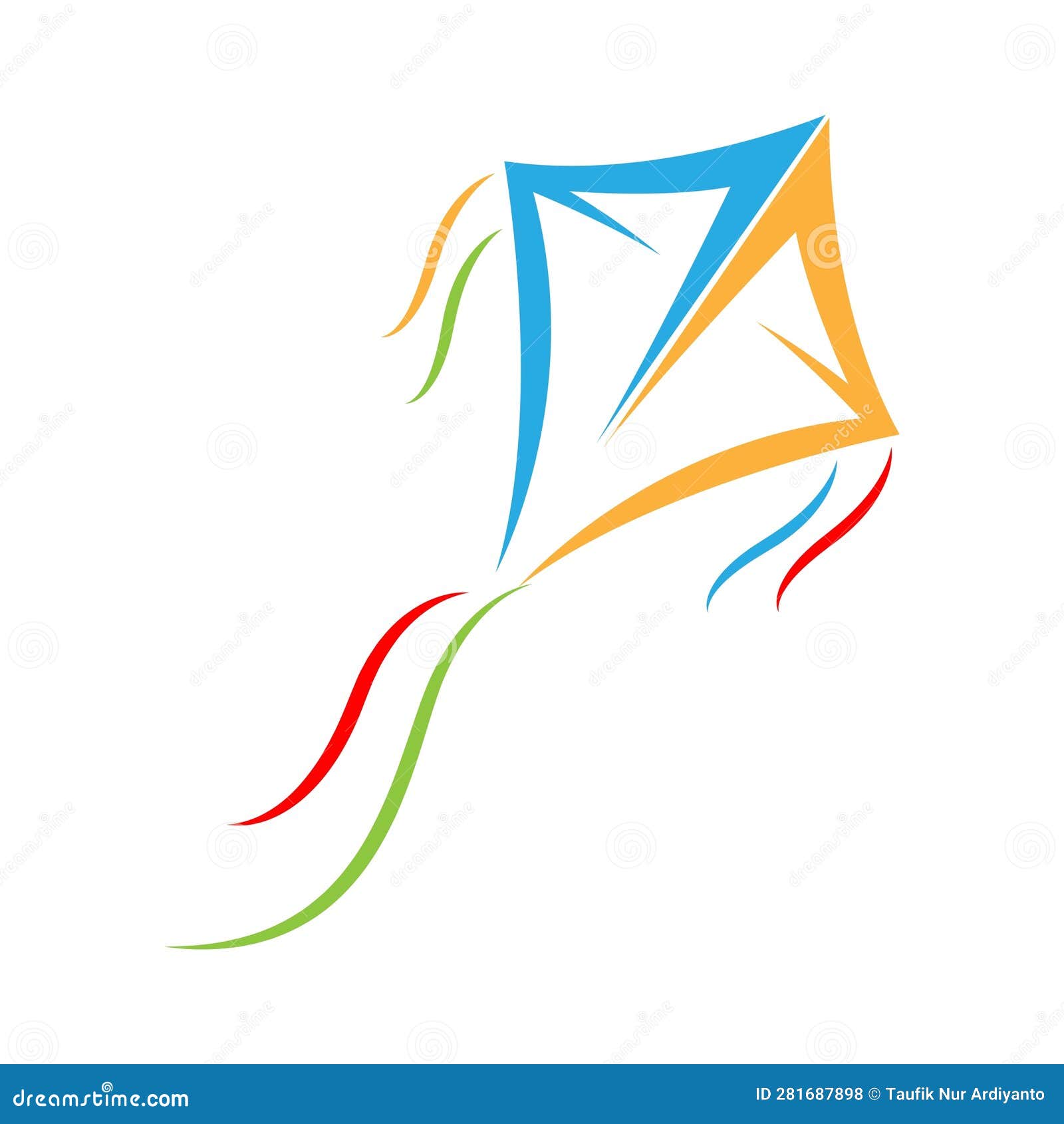 Kite logo icon design stock vector. Illustration of vacation - 281687898