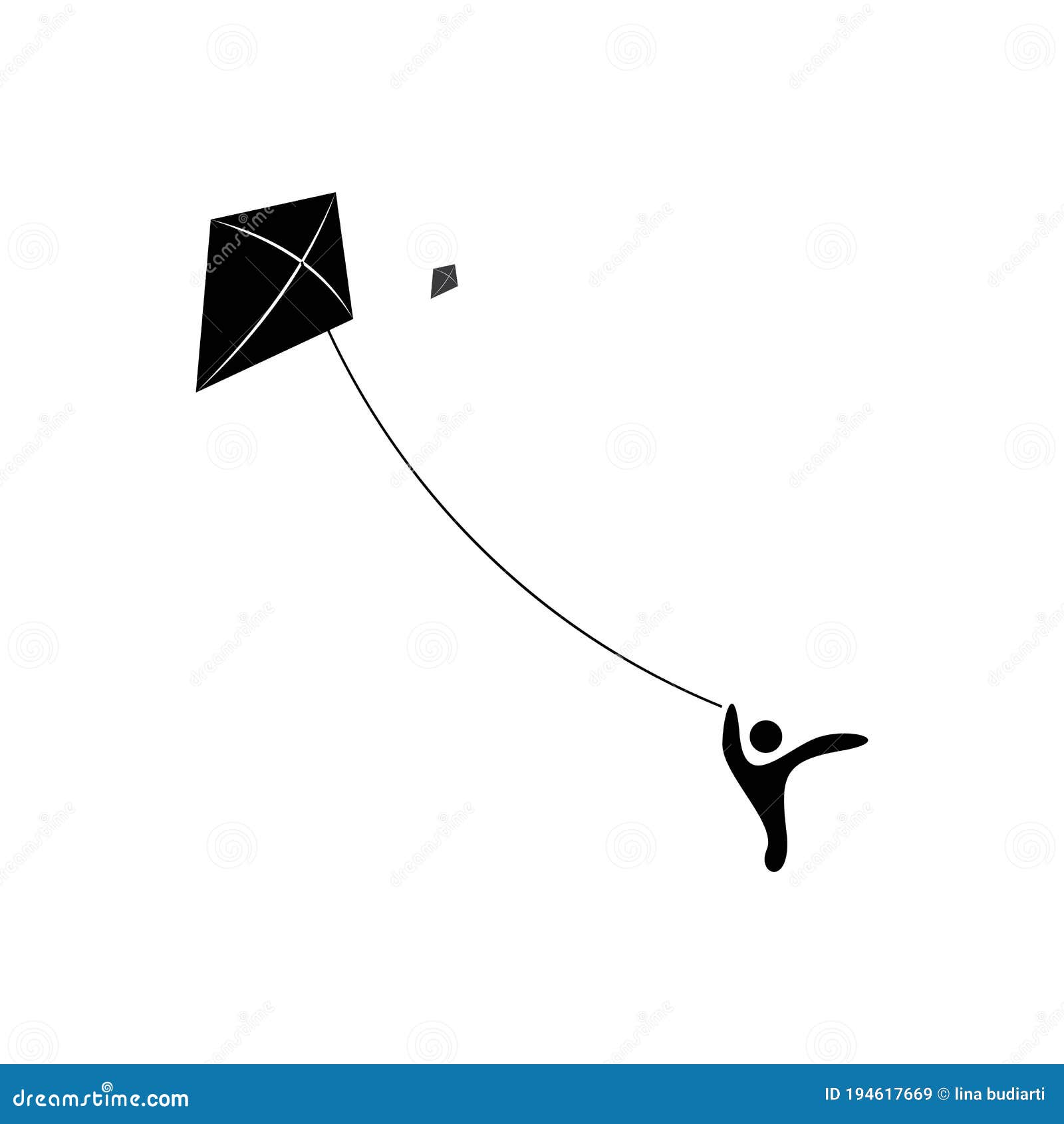 Kite logo stock vector. Illustration of isolated, paper - 194617669