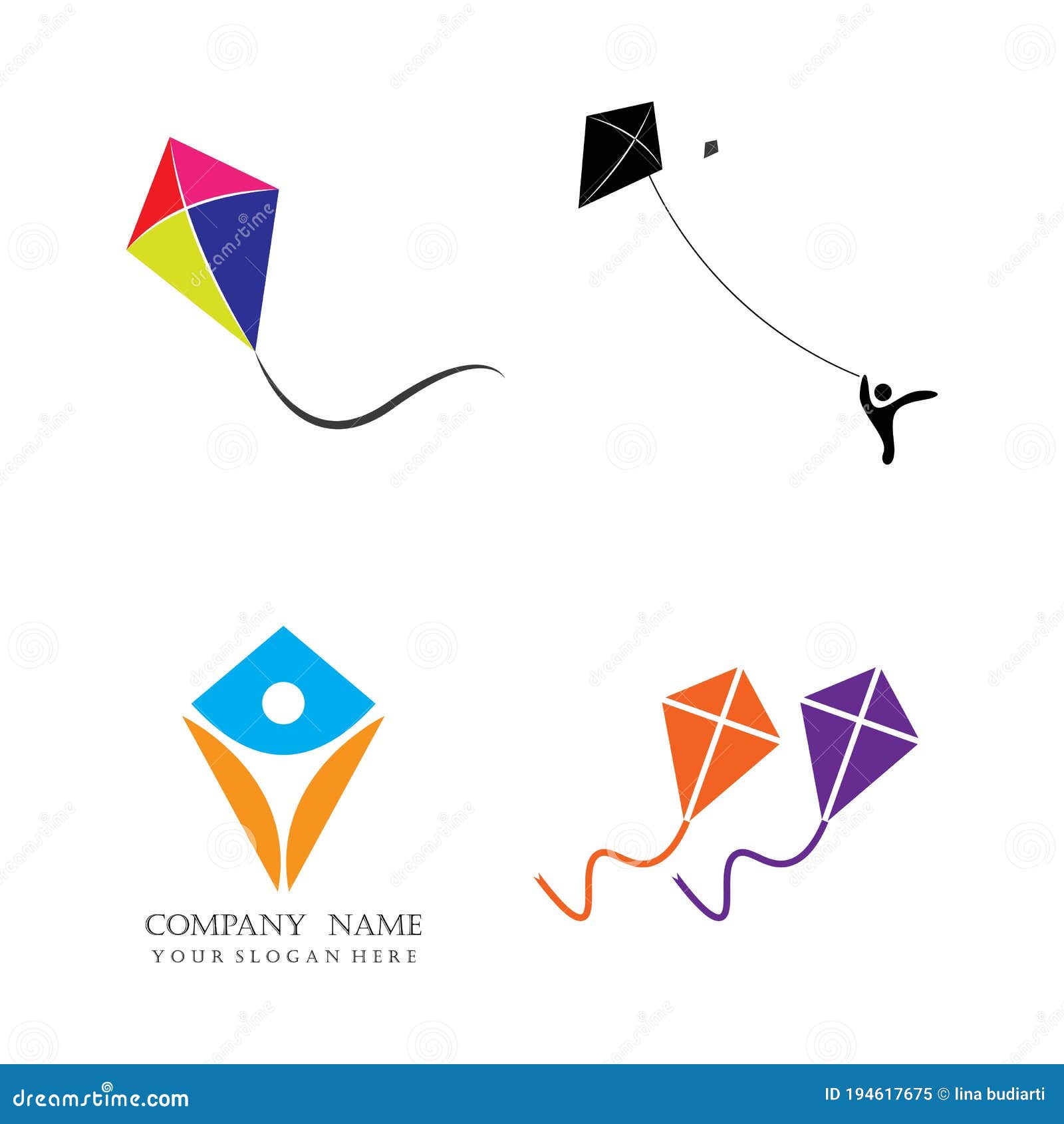 Kite Logo With Plus Sign Cartoon Vector | CartoonDealer.com #277698757