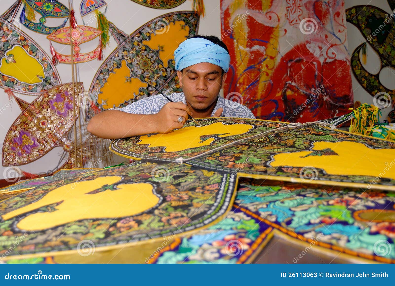 Kite Making editorial stock photo. Image of people, tradition - 26113063