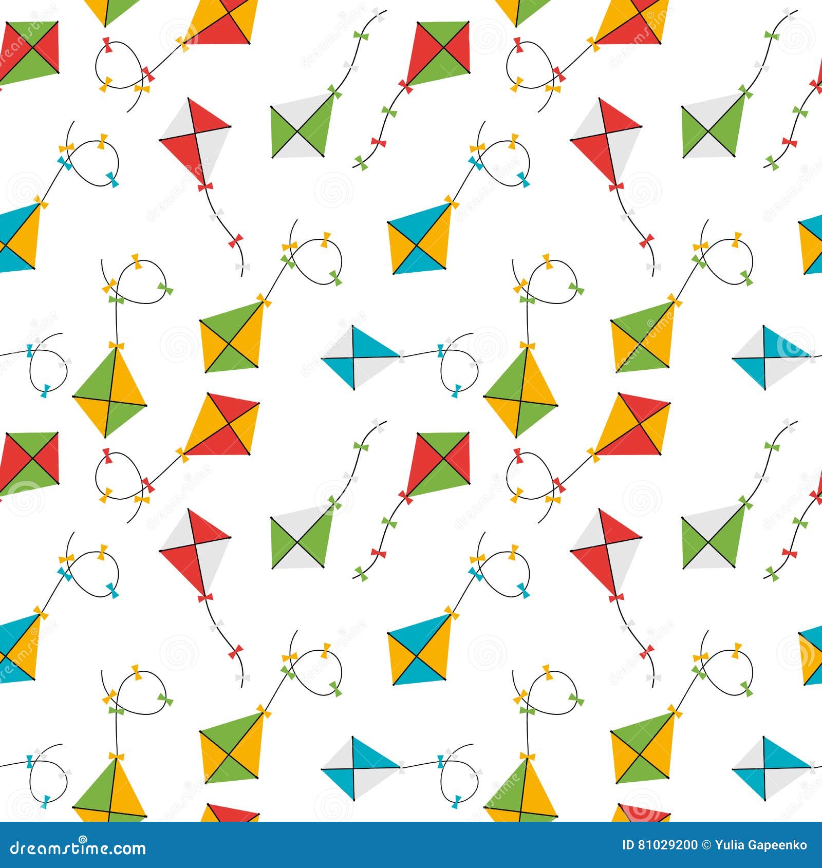 Kite In Sky Seamless Vector Pattern. | CartoonDealer.com #73088990