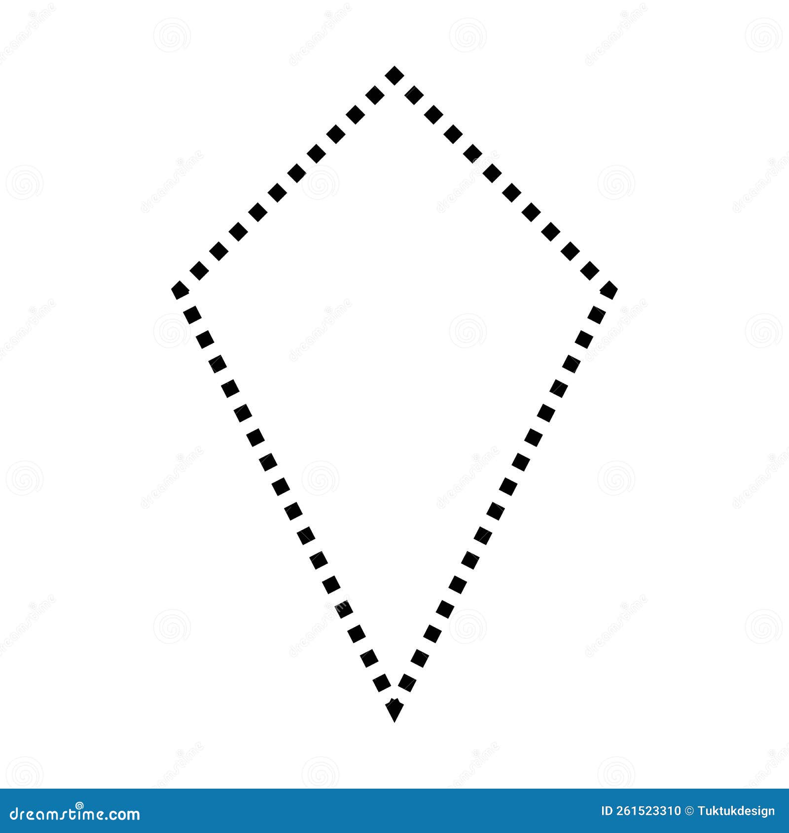 Dotted Kite Shape For Tracing Lines For Preschool And Kindergarten ...