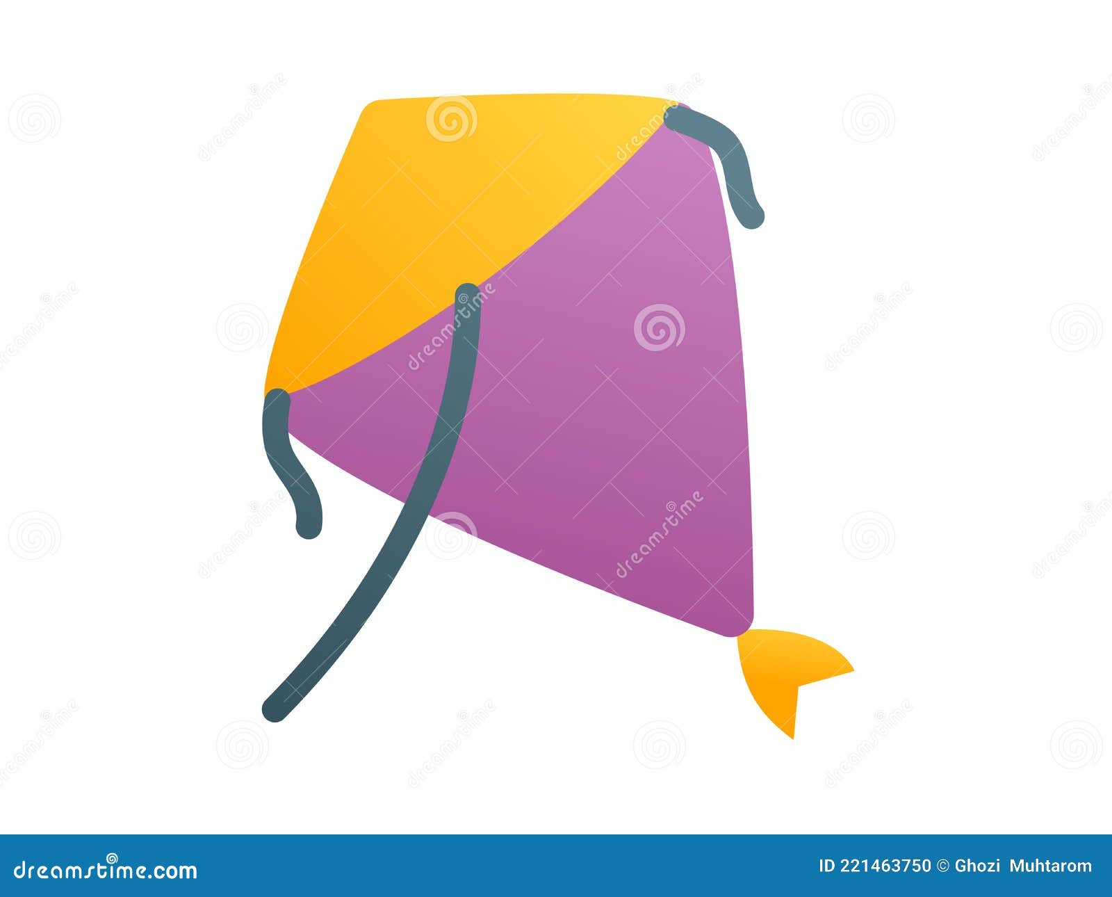 Kite Single Isolated Icon with Smooth Style Stock Vector - Illustration ...