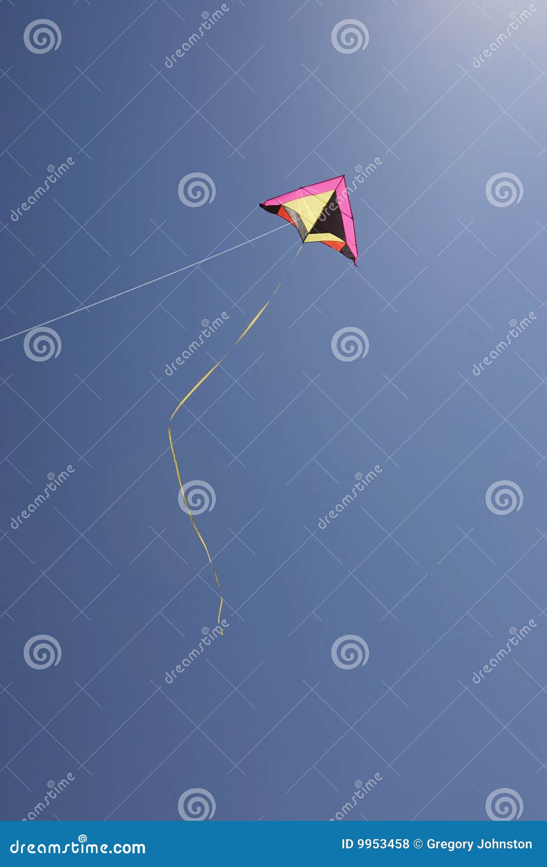 Kite in the sky. stock photo. Image of kite, high, tail - 9953458