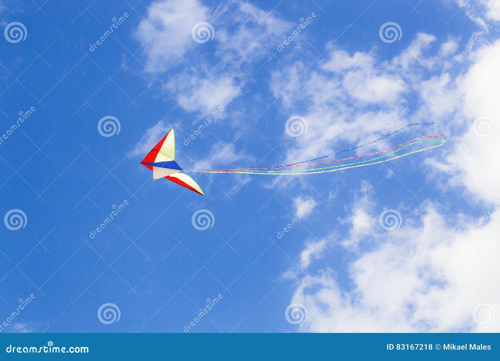 Kite with streamers stock photo. Image of cloudscape - 83167218