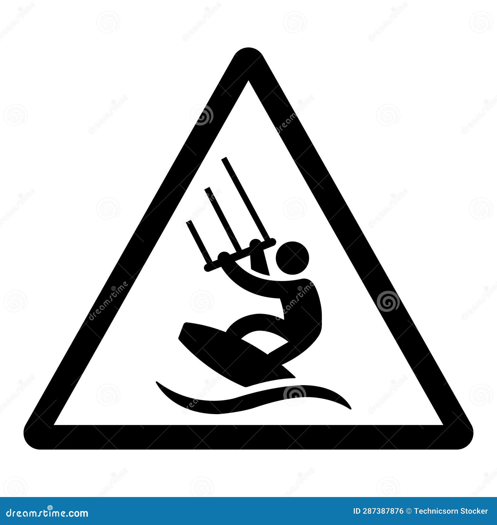 Kite Surf Area Symbol Sign, Vector Illustration, Isolate on White ...