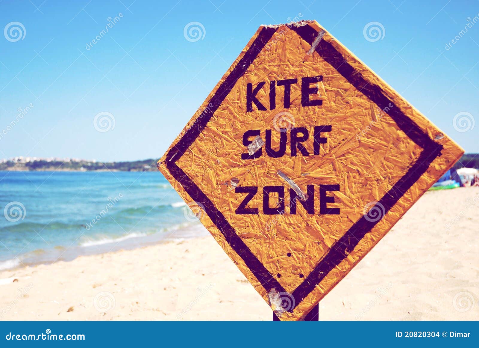 Kite surf zone stock photo. Image of warning, surf, school - 20820304