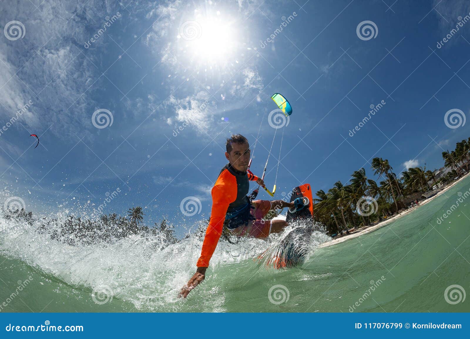 Kite surfer stock image. Image of active, flying, freedom - 117076799