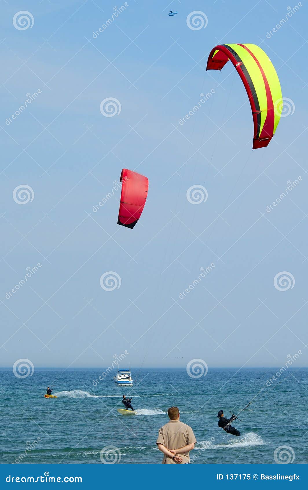 Kite Surfing 2 stock image. Image of sailing, kiteboard - 137175