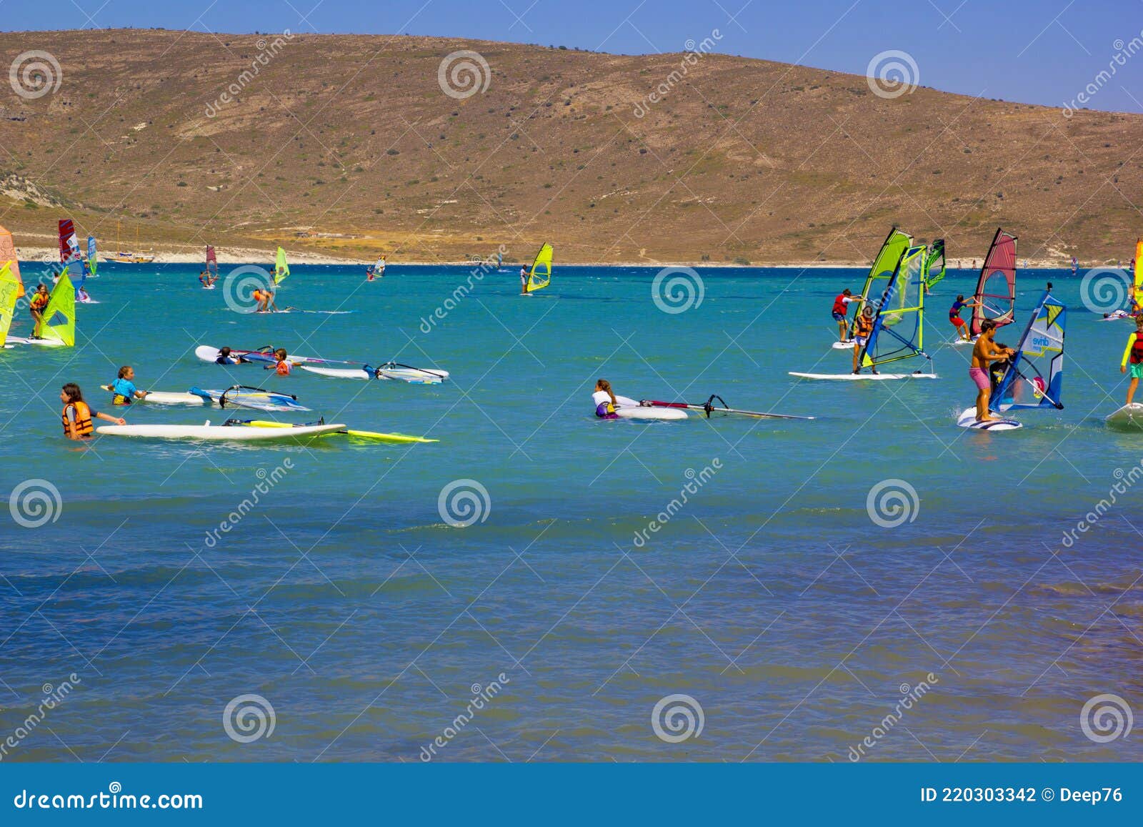 Kite Surfing on the Beach in Alacati ,cesme Editorial Photography ...