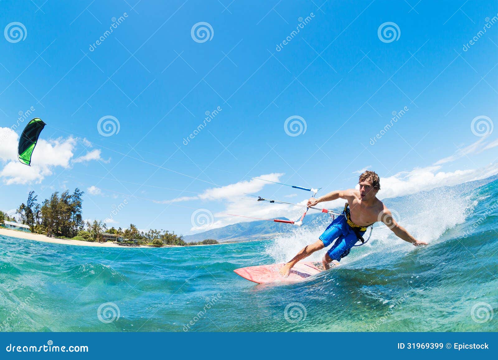 Kite Surfing stock image. Image of freestyle, kite, surfing - 31969399