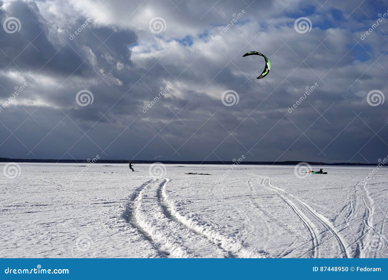 Kite surfing stock photo. Image of white, sport, lake - 87448950