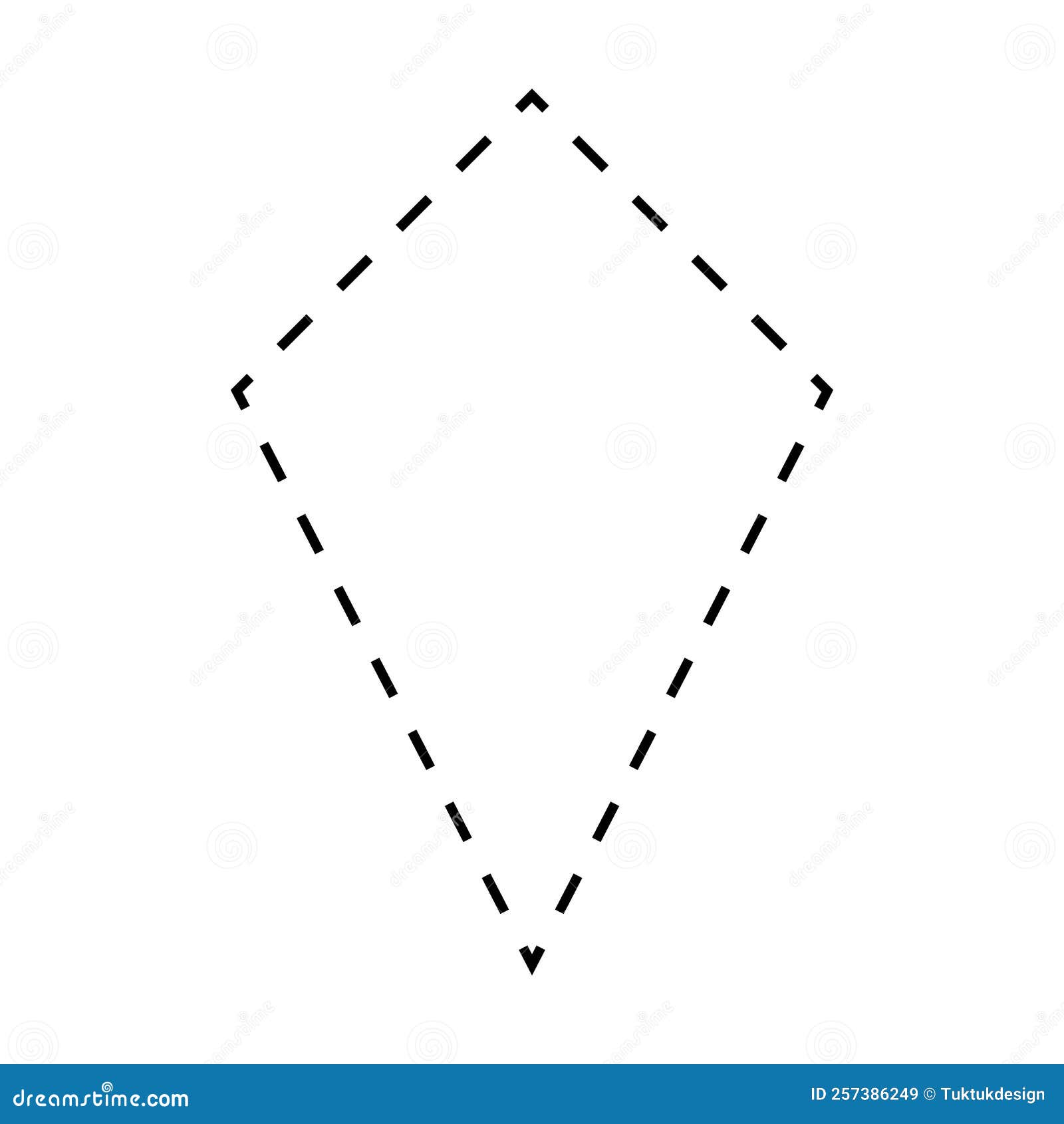 Kite Symbol Dashed Shape Vector Icon for Creative Graphic Design Ui ...