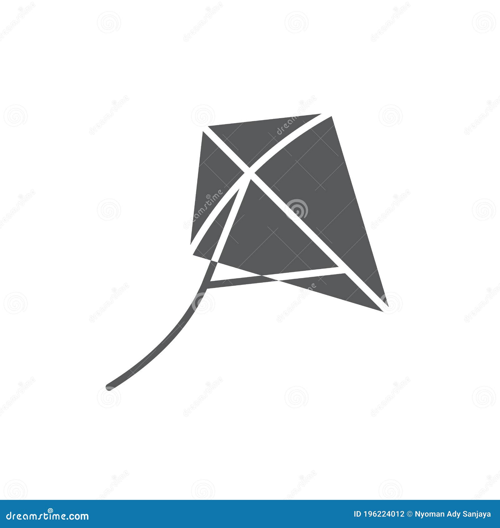 Kite Vector Icon Symbol Isolated on White Background Stock Vector ...
