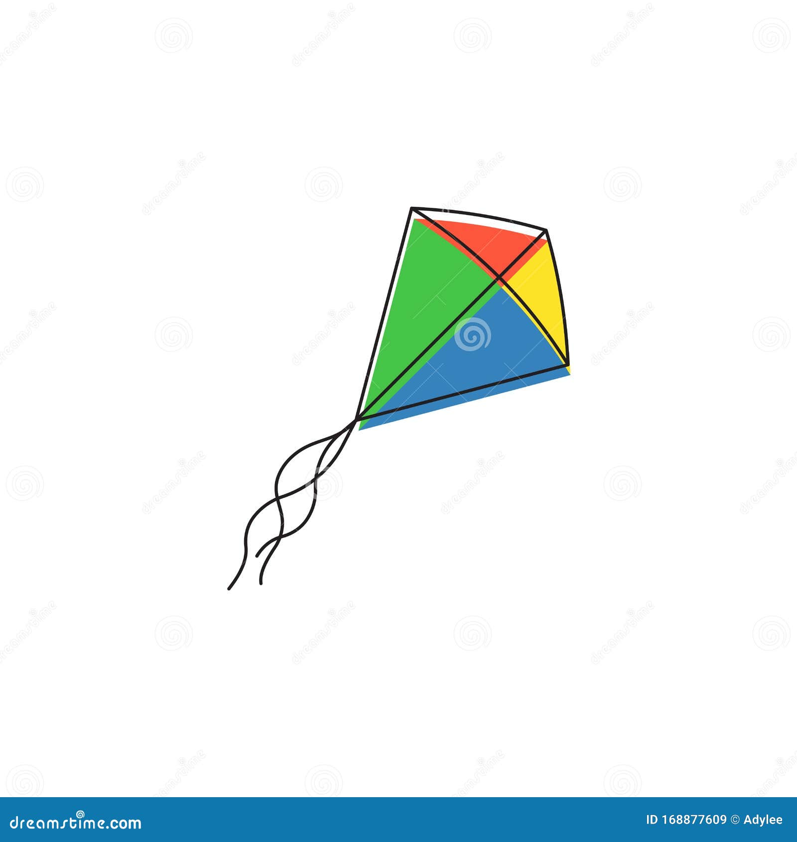 Kite Vector Icon Symbol Isolated on White Background Stock Vector ...