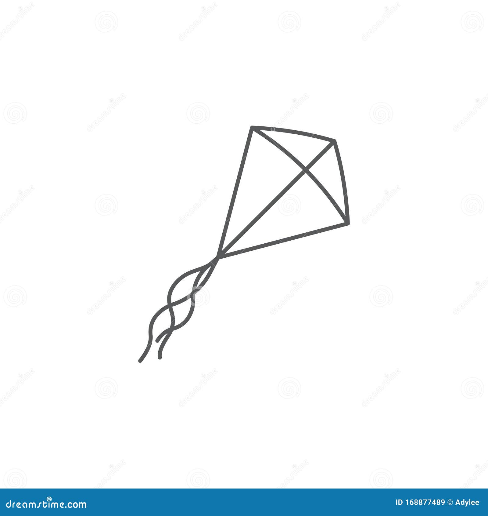 Kite Vector Icon Symbol Isolated on White Background Stock Vector ...