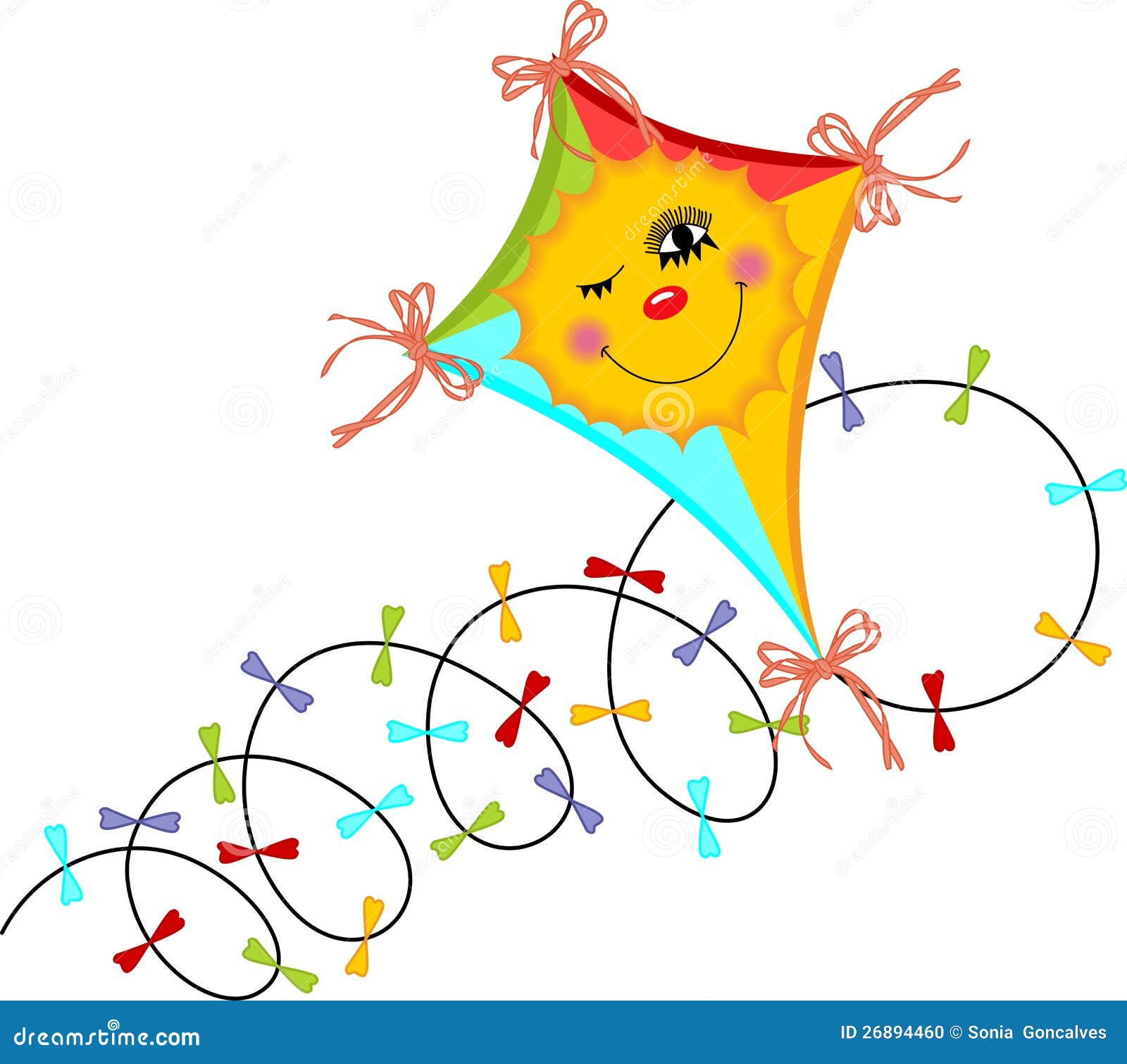 Kite Wind stock vector. Illustration of holidays, form - 26894460