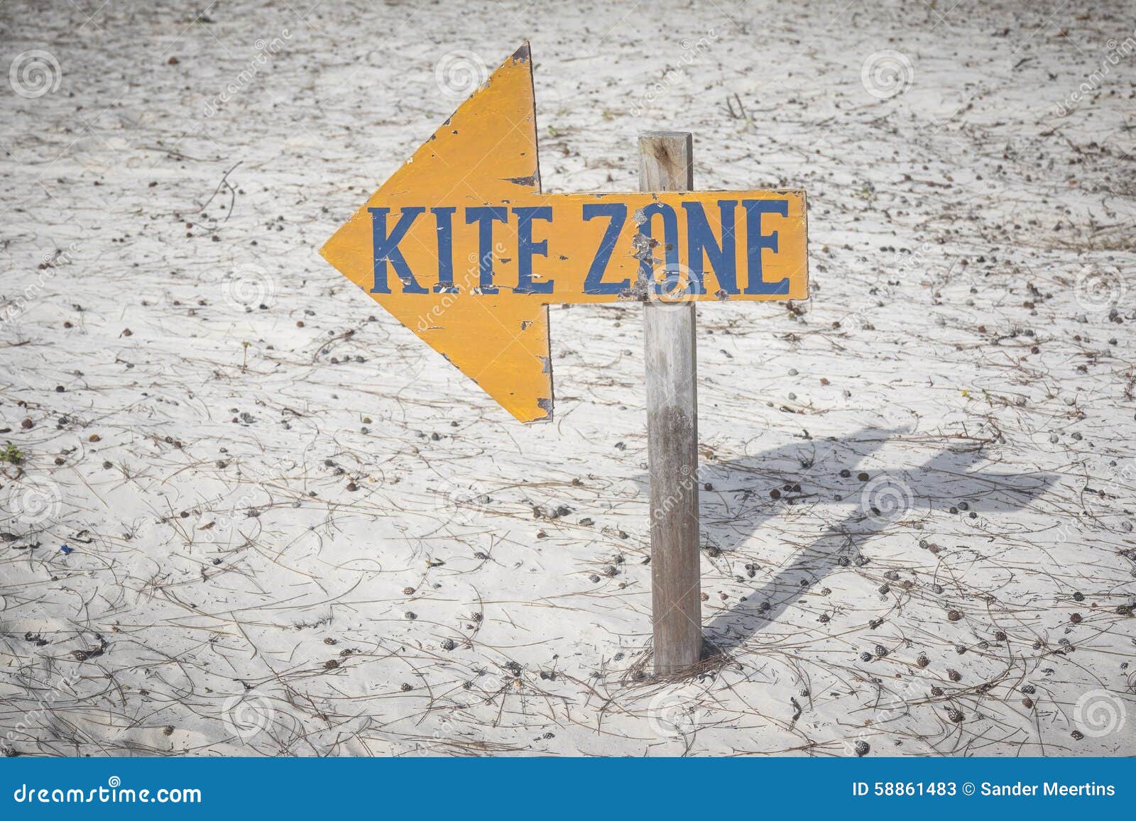 Kite zone arrow sign stock image. Image of kitesurf, wooden - 58861483